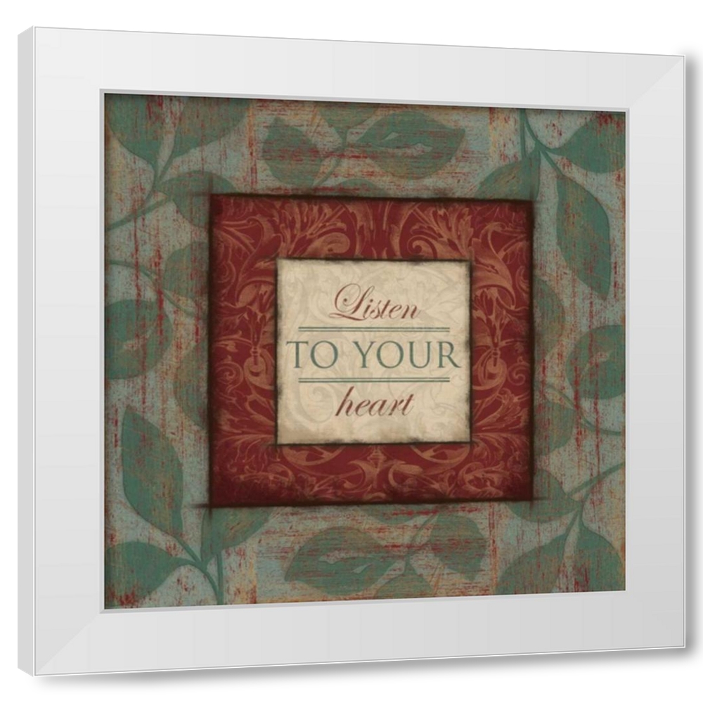 Jace Grey 4x14 White Modern Wood Framed Wall Art Titled - Listen to ...