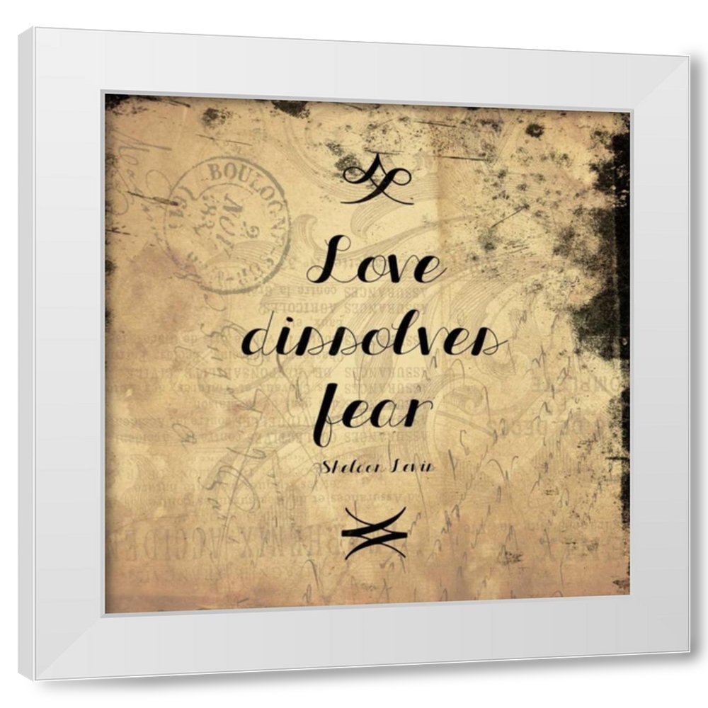 Jace Grey 4x14 White Modern Wood Framed Wall Art Titled - Love ...