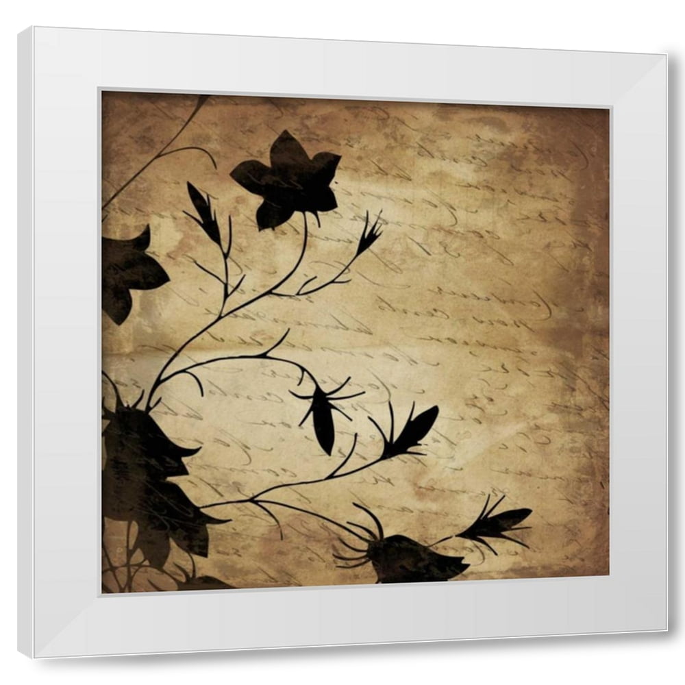 Jace Grey 4x14 White Modern Wood Framed Wall Art Titled - Silo flower 1 ...