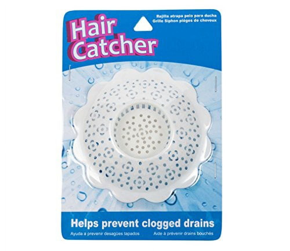 Jacent Standard Size White Plastic Tub Drain Strainer (Pack of 18 ...