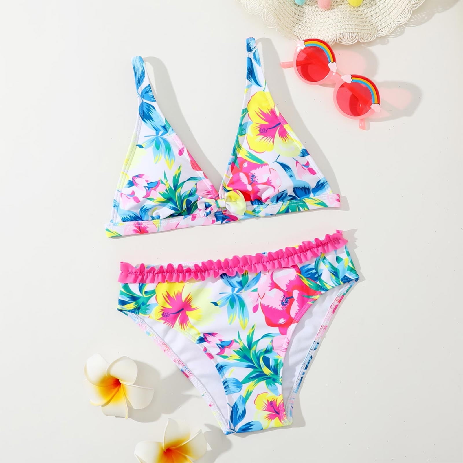 Jacenvly 2 Piece Swimsuits for Kids Clearance Skin-Friendly Baby Girls ...