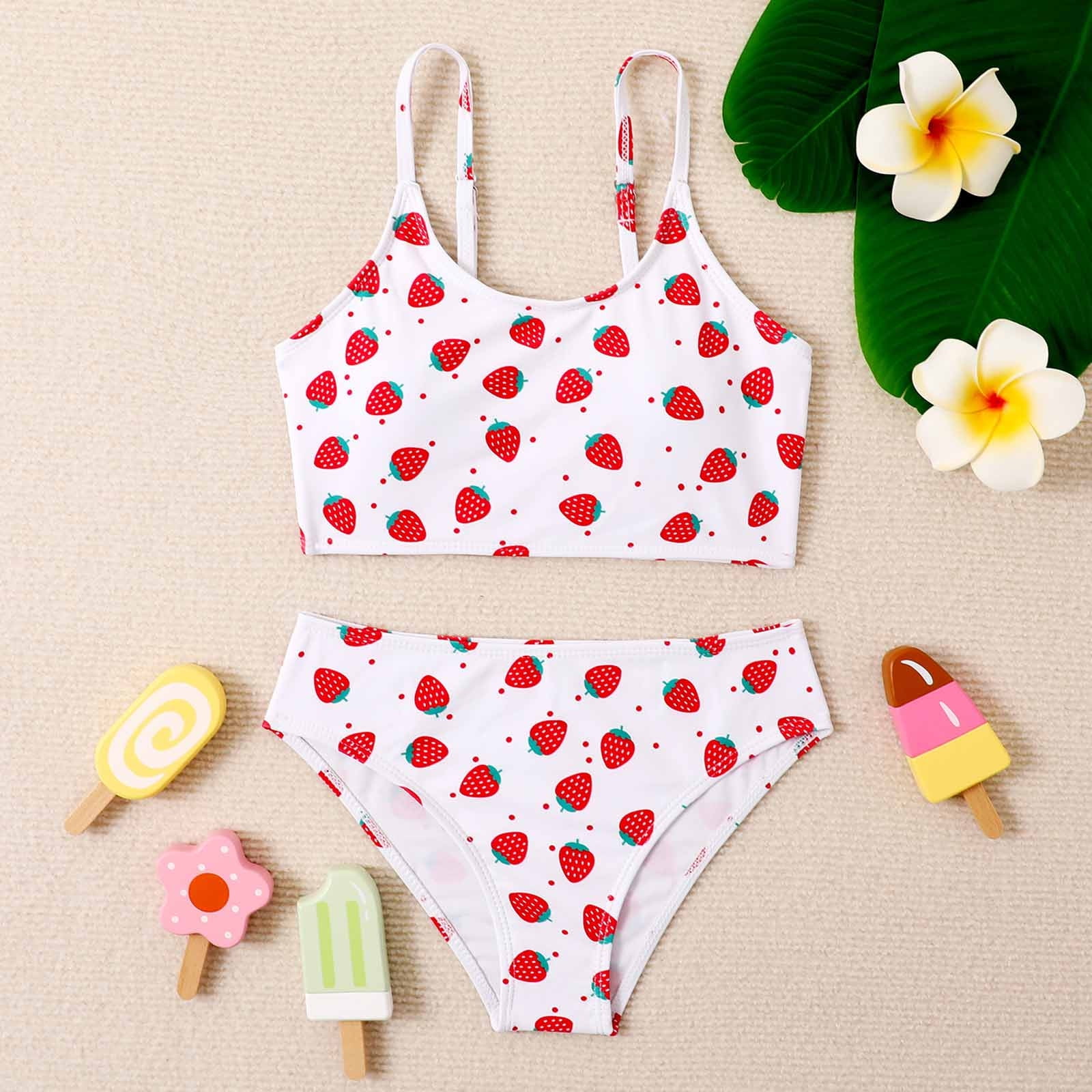 Jacenvly 2 Piece Swimsuits for Kids Clearance Skin-Friendly Baby Girls ...