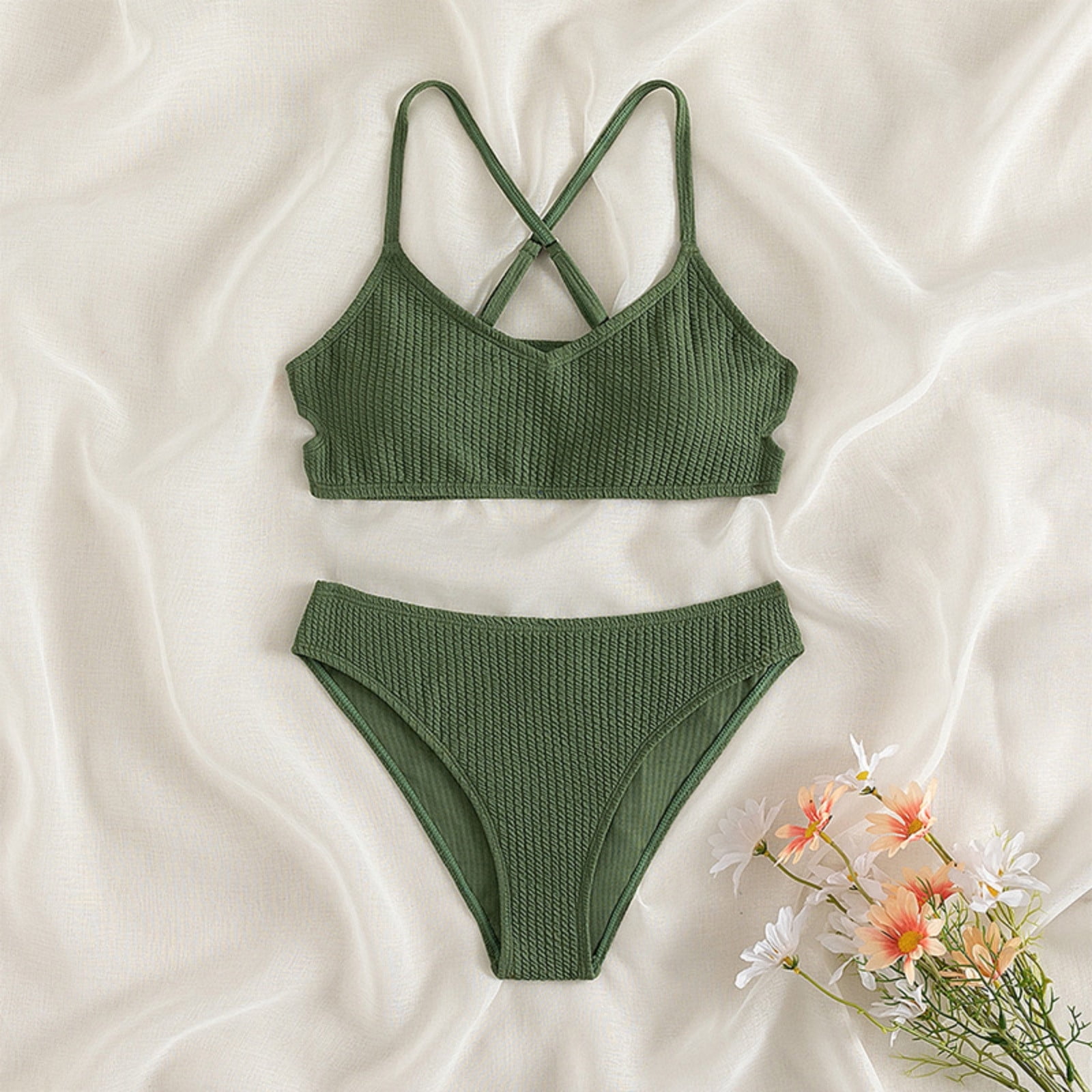 Jacenvly 2 Piece Swimsuits for Kids Clearance Skin-Friendly Girls ...