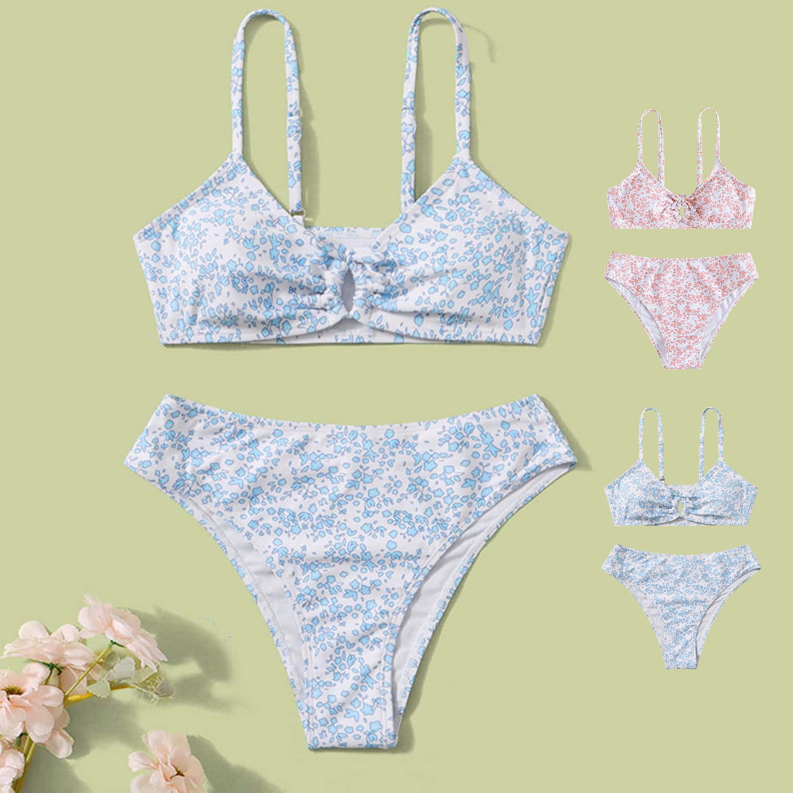 Jacenvly 2 Piece Swimsuits for Kids 2024 New Style Girl'S Two Piece ...