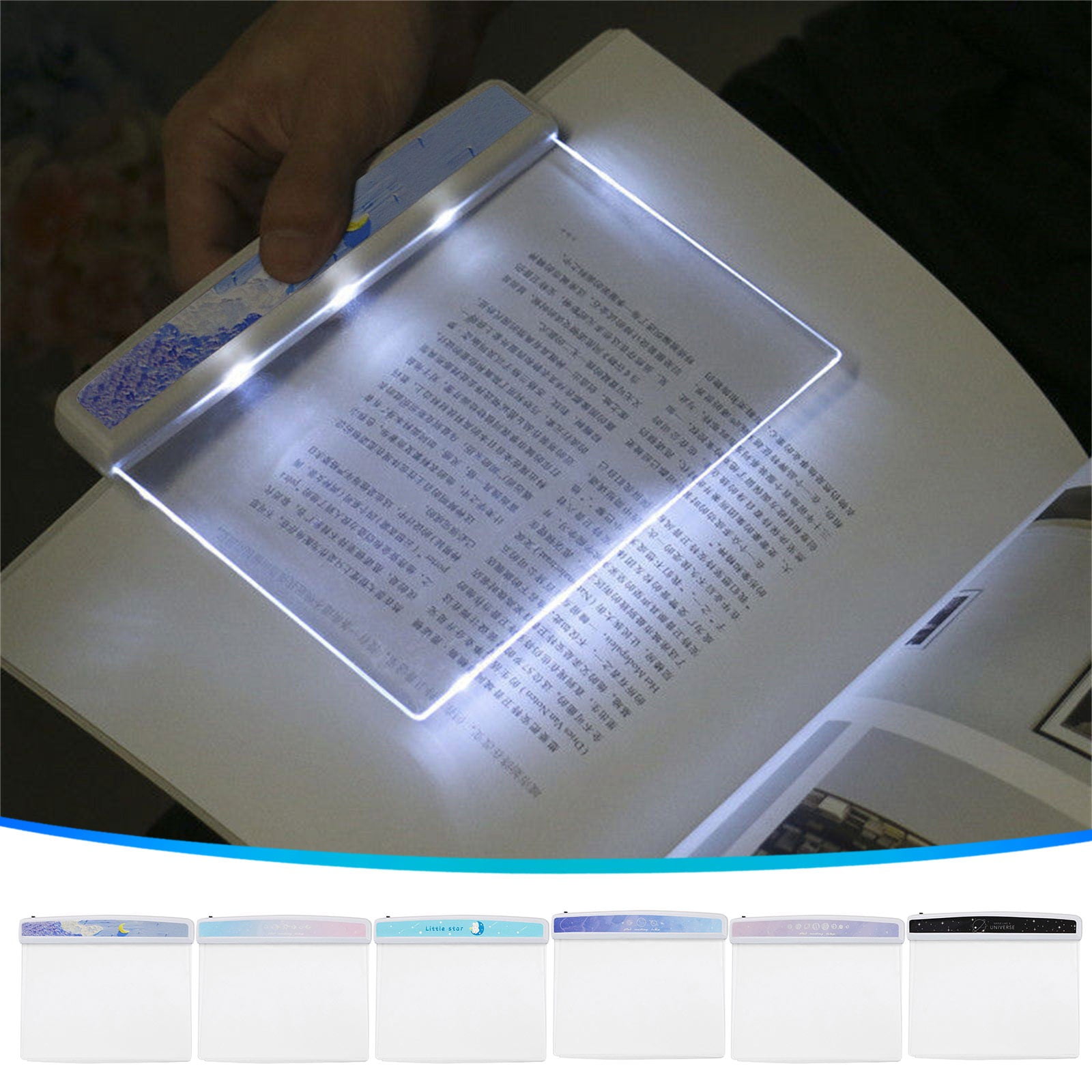 Jacenvly 2024 Christmas Decorations Creatives Flat Led Reading Light Night Light Portable Desk ...