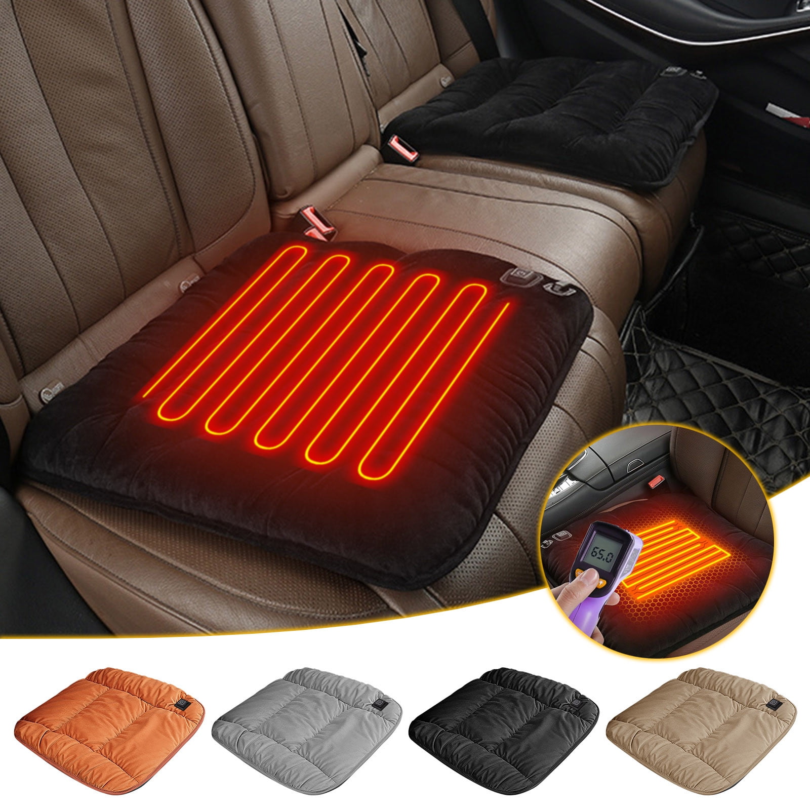 Jacenvly 2024 Christmas Decorations Graphene Heated Car Seat Cushion ...