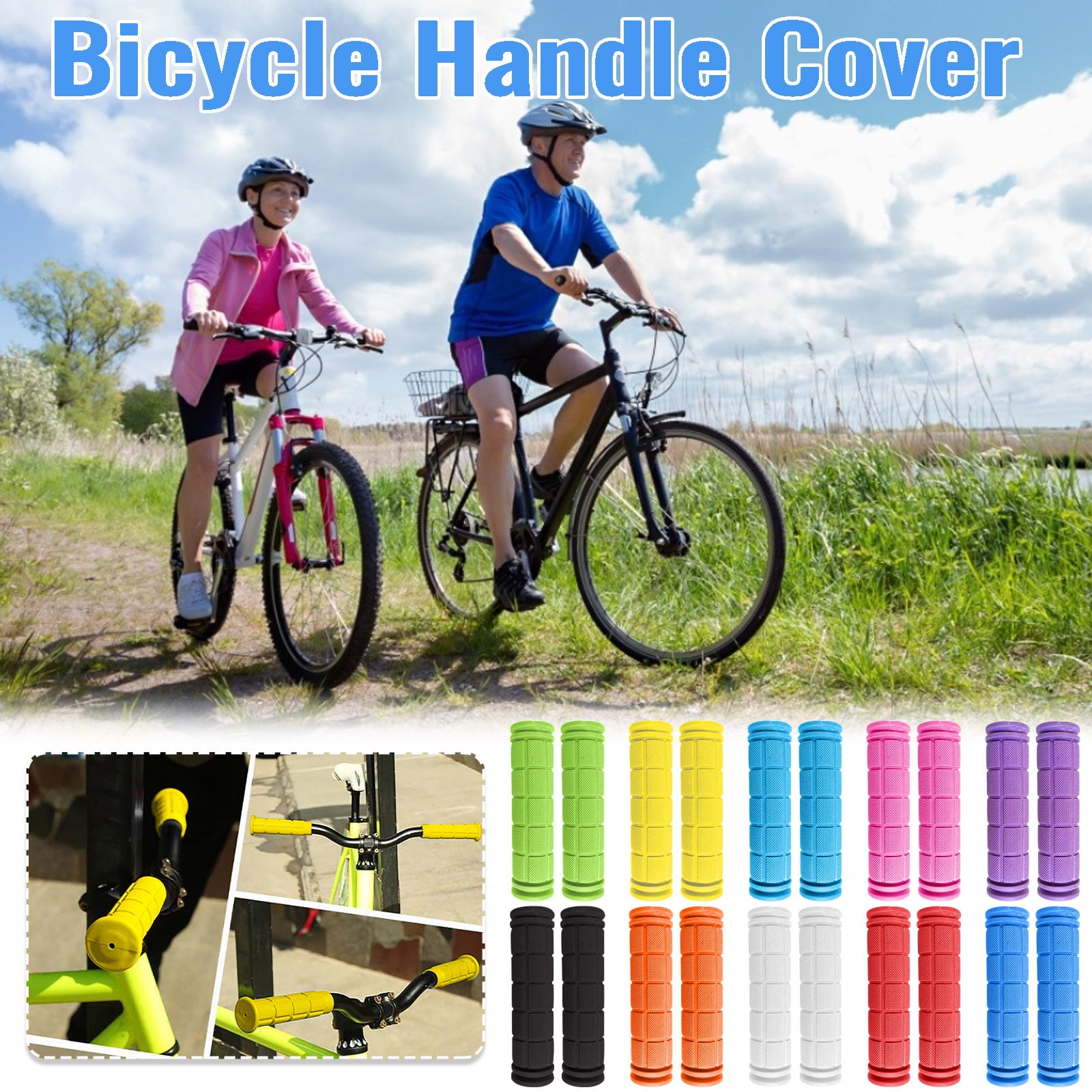 Jacenvly 2024 Easter Decorations Bicycle Handlebar Cover Color Soft ...