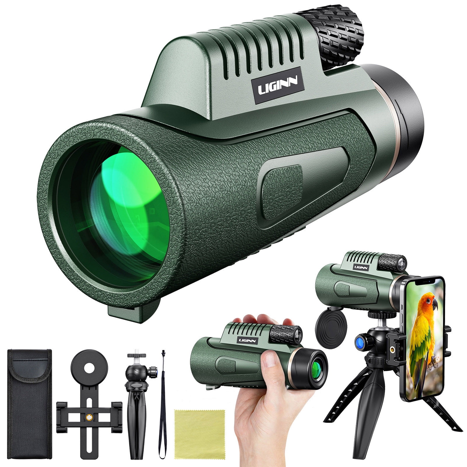 Jacenvly 2024 New 12X50 Monocular Outdoor High Power Telescope Mobile ...