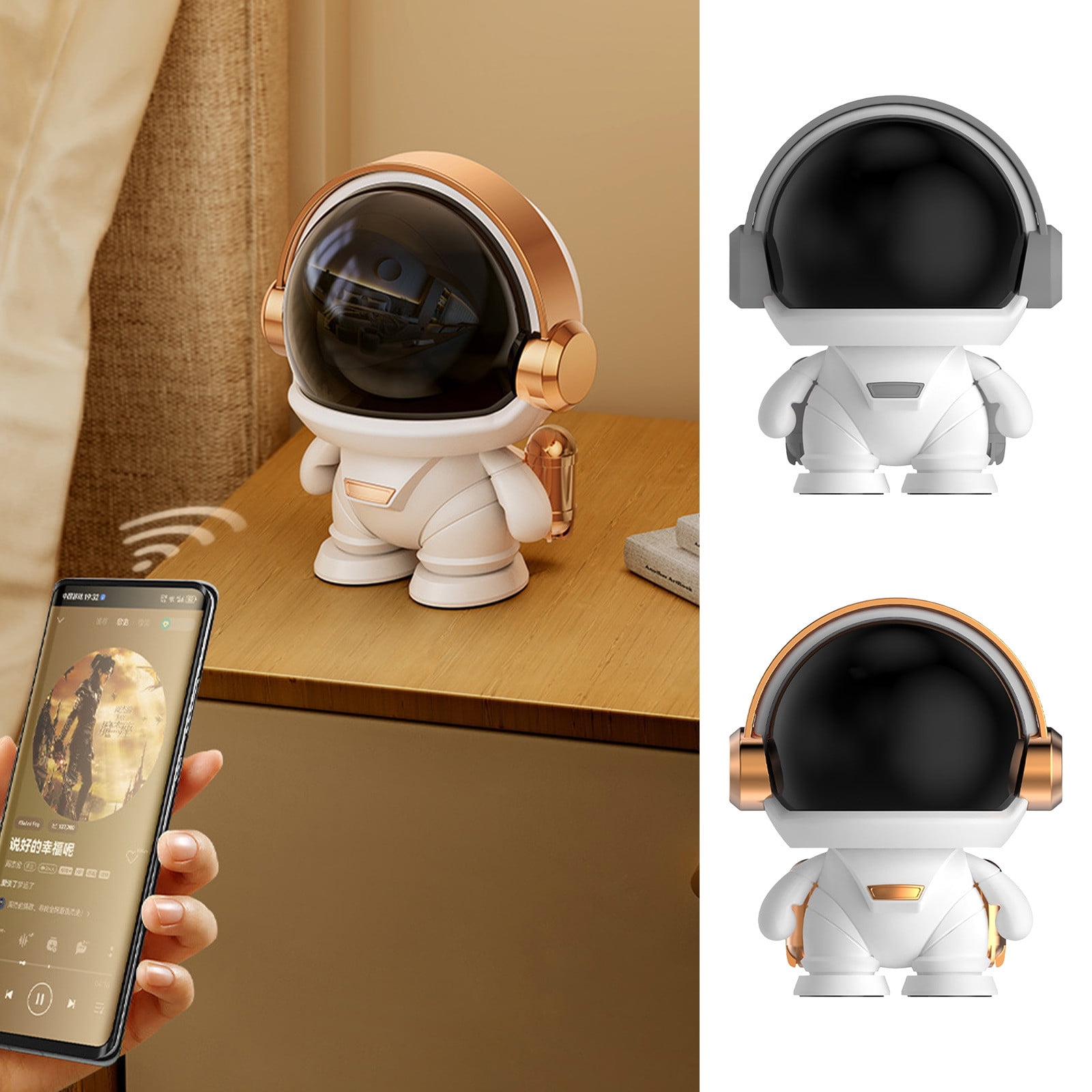 Jacenvly 2024 New Alarm Clock Radio Astronaut Wireless Bluetooth ...