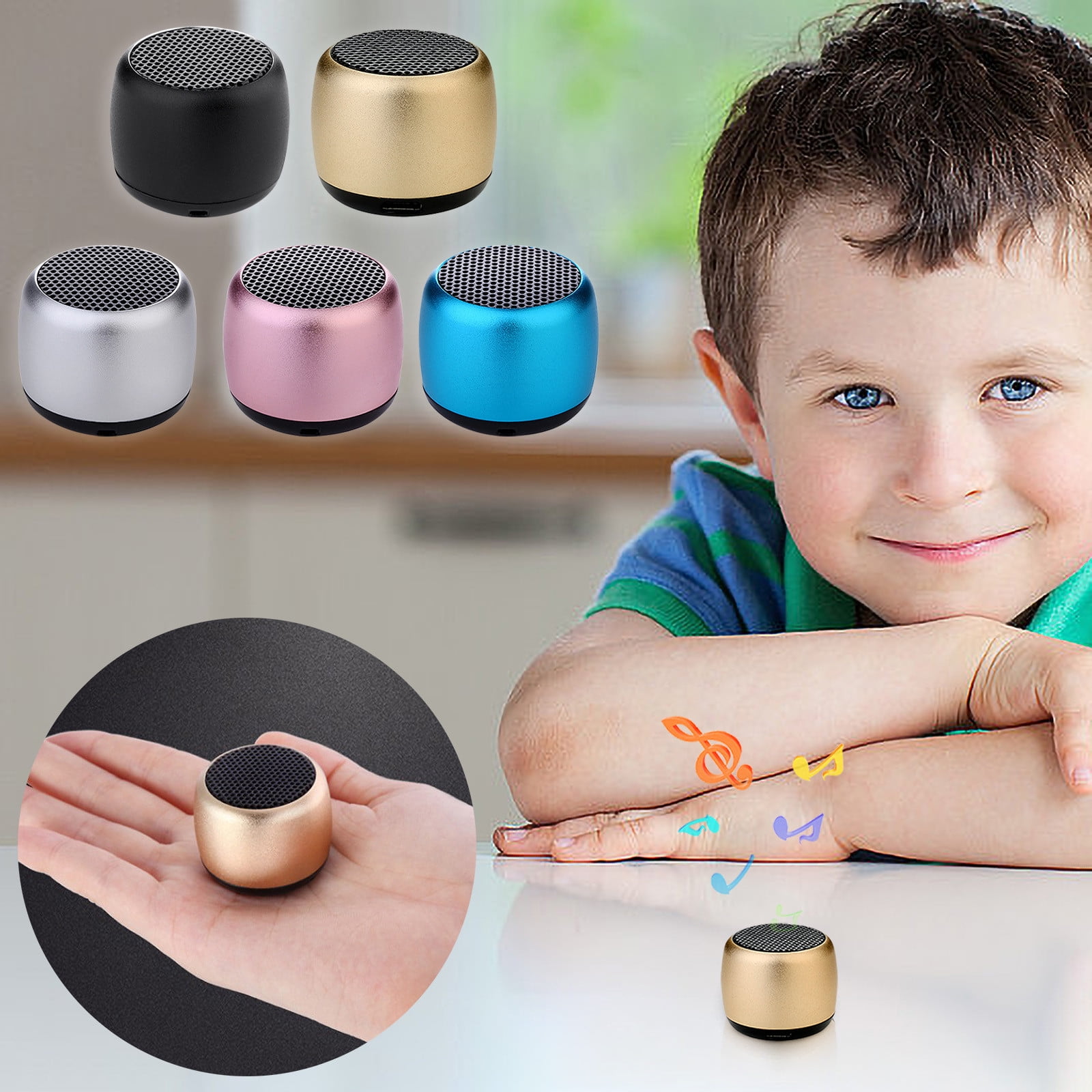 Jacenvly 2024 New Alarm Clock Radio Bluetooth Small Speaker High Volume ...