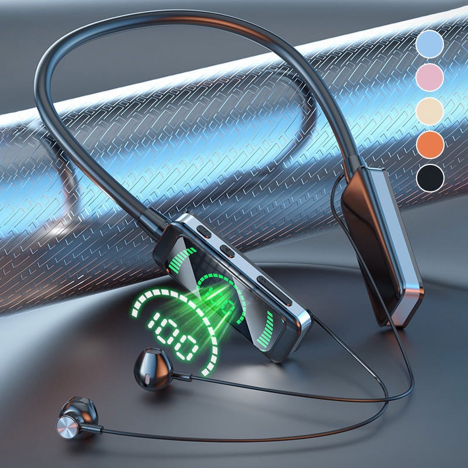 Jacenvly 2024 New Bluetooth Headphones Clearance Hifi Digital Display ...