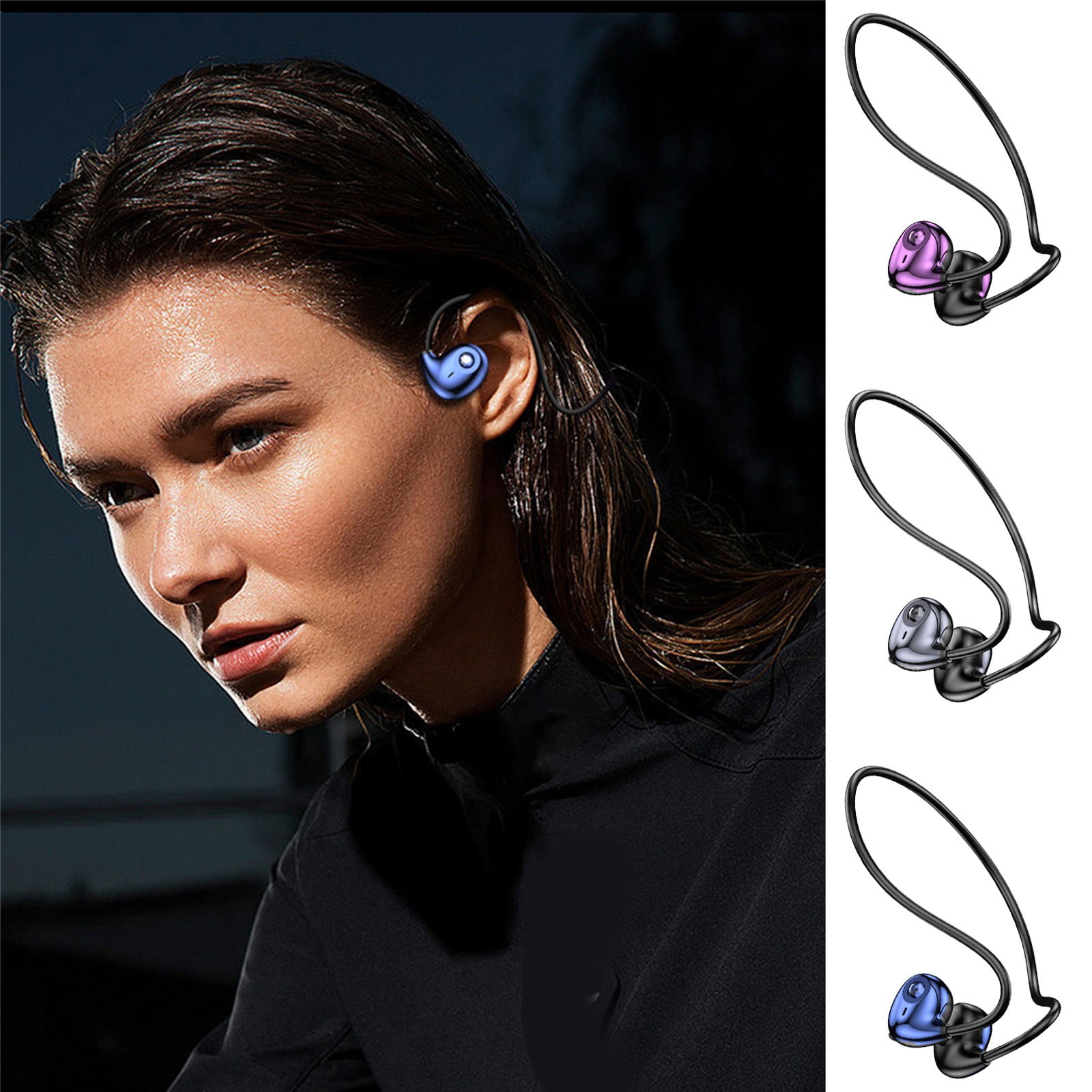 Jacenvly 2024 New Bluetooth Headphones Conduction Bluetooth Headset ...