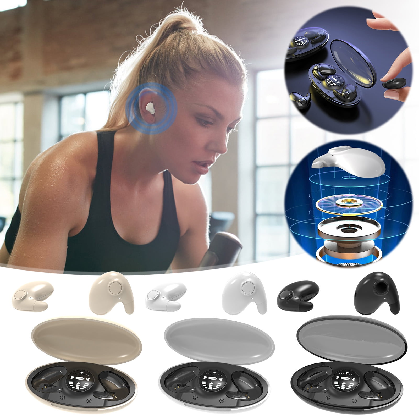 Jacenvly 2024 New Bluetooth Headphones Md538 Sleep Bluetooth Headset ...