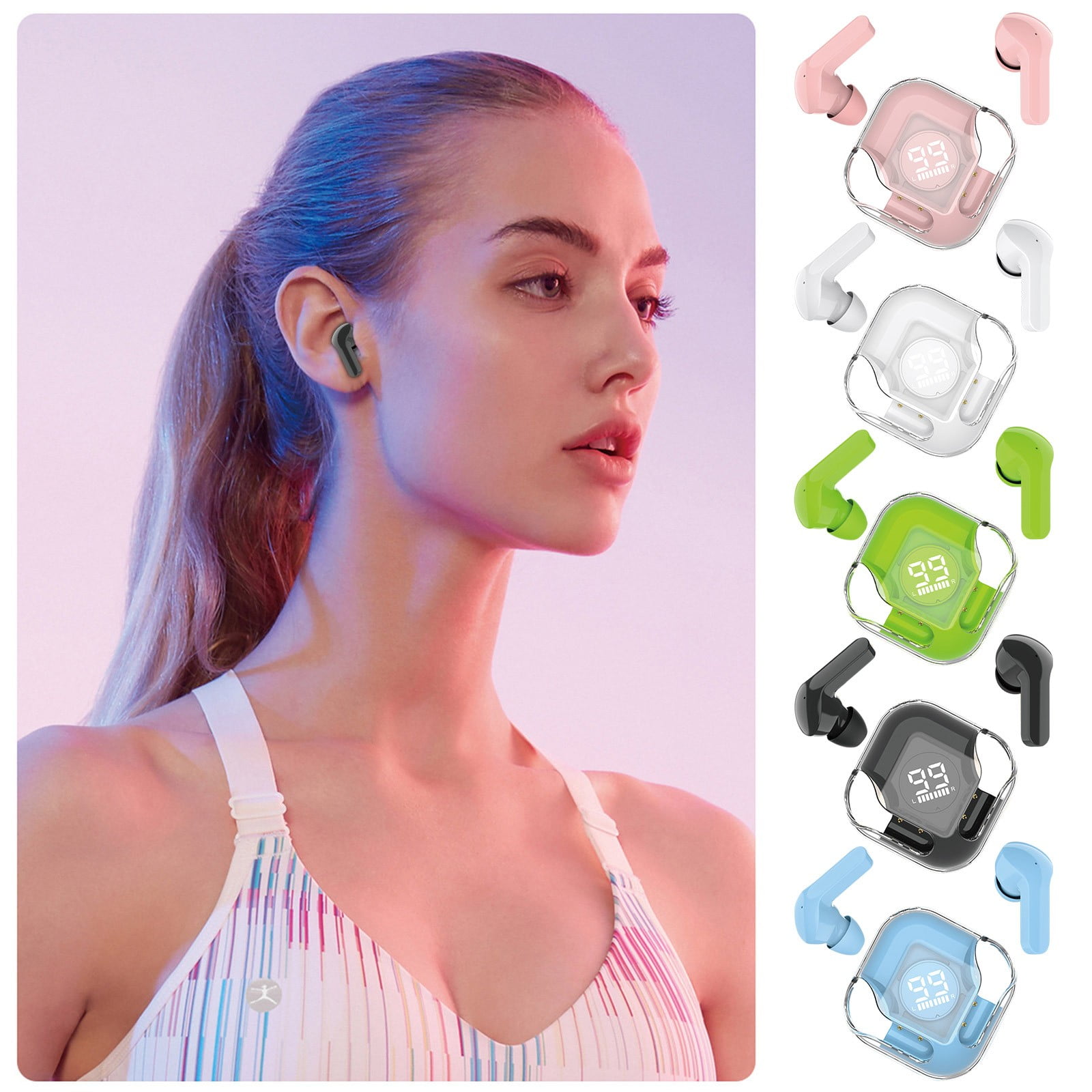 Jacenvly 2024 New Bluetooth Headphones New 5.3 Stereo Bluetooth Headset ...