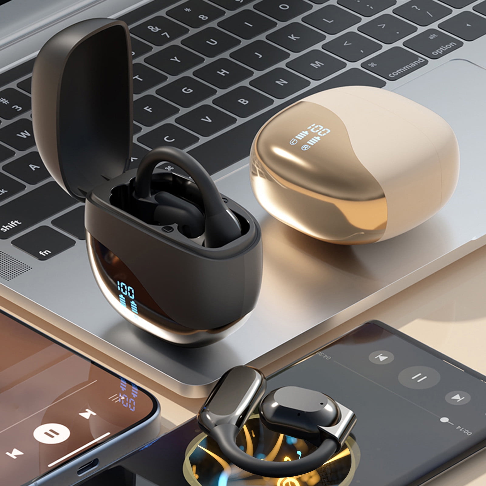 Jacenvly 2024 New Bluetooth Headphones Wireless Bluetooth Earphones 5.4 ...