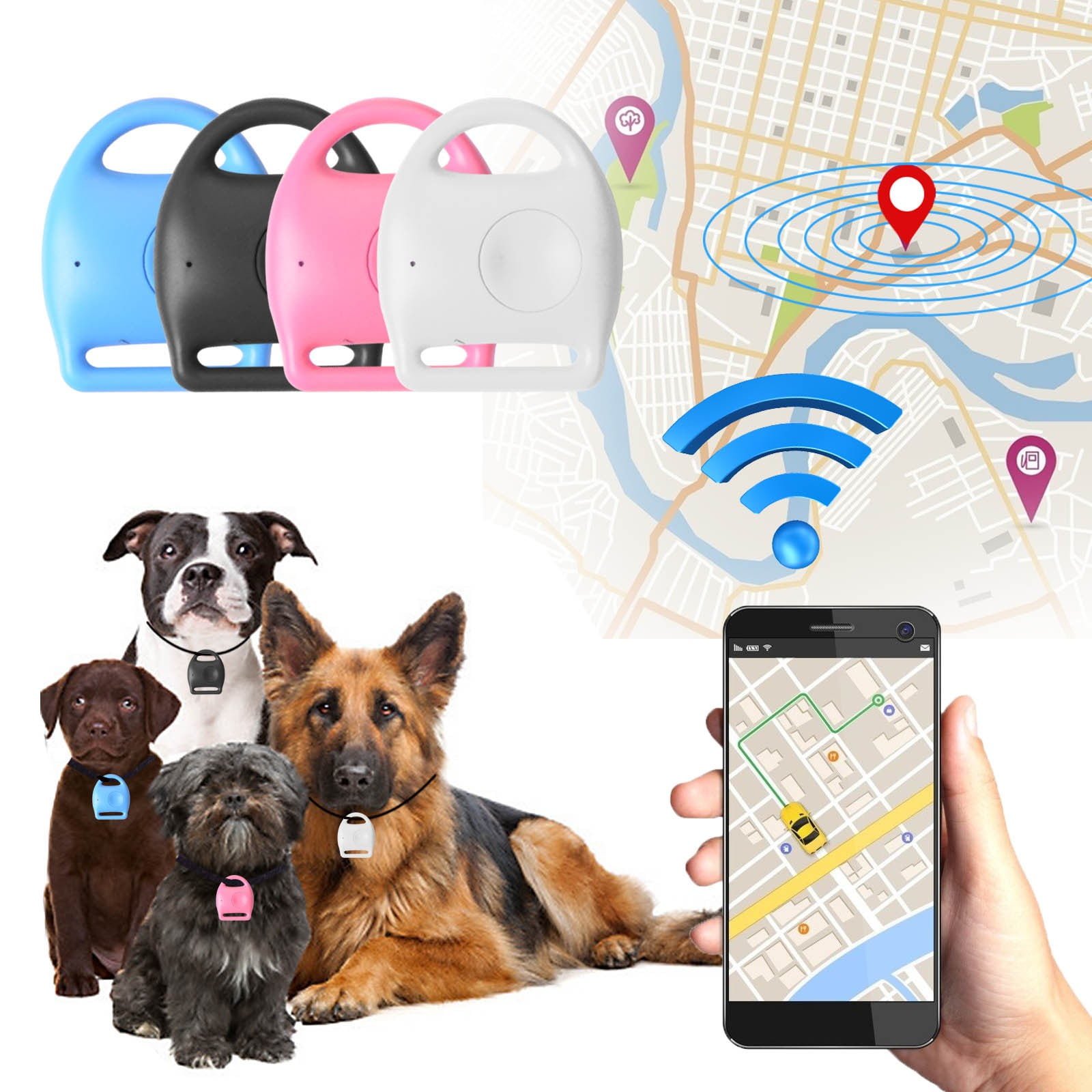 Jacenvly 2024 New Bluetooth Trackers Smart Anti-Lost Device Easy Selfie ...