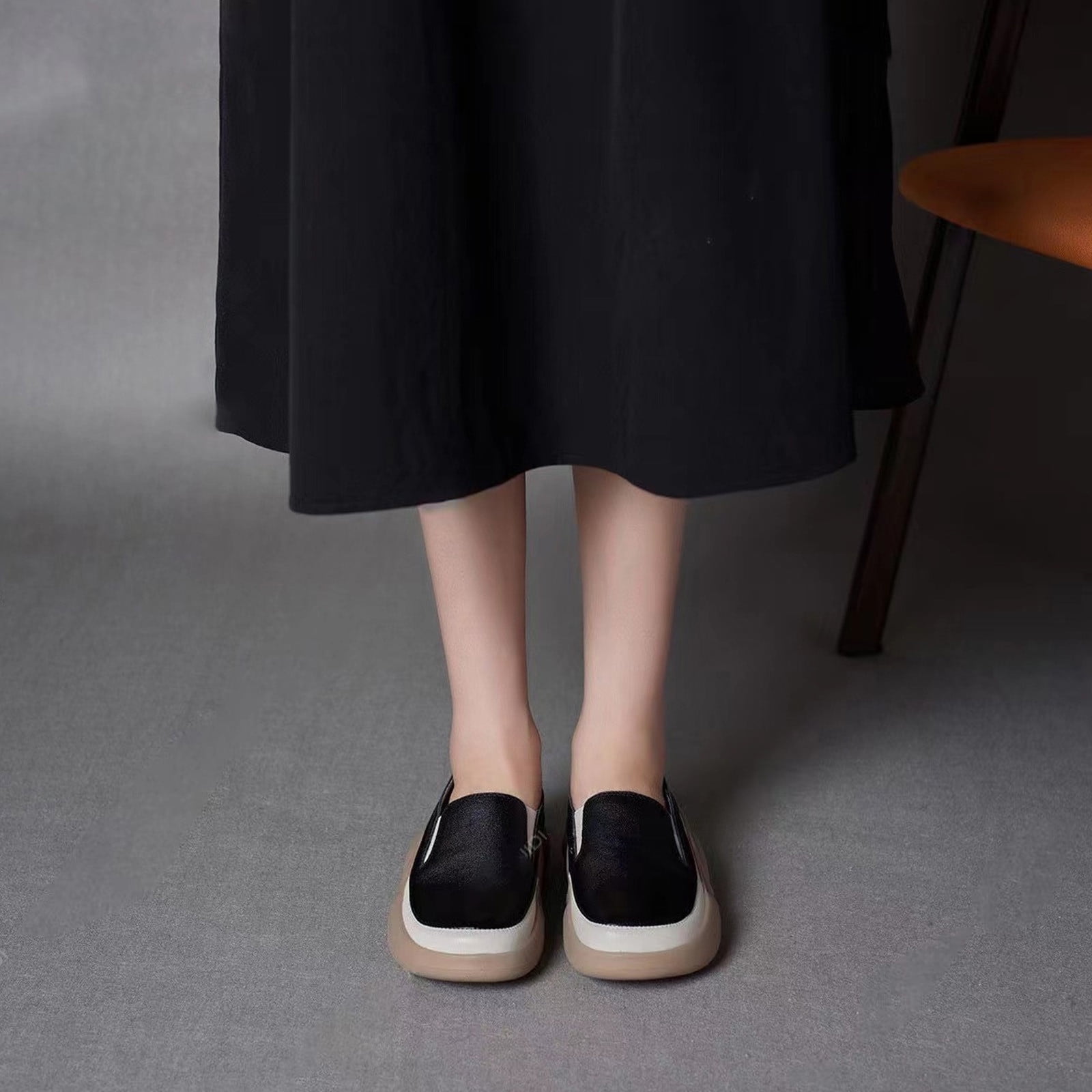 Jacenvly 2024 New New Casual Loafers Women's One Foot Stirrup Maternity ...