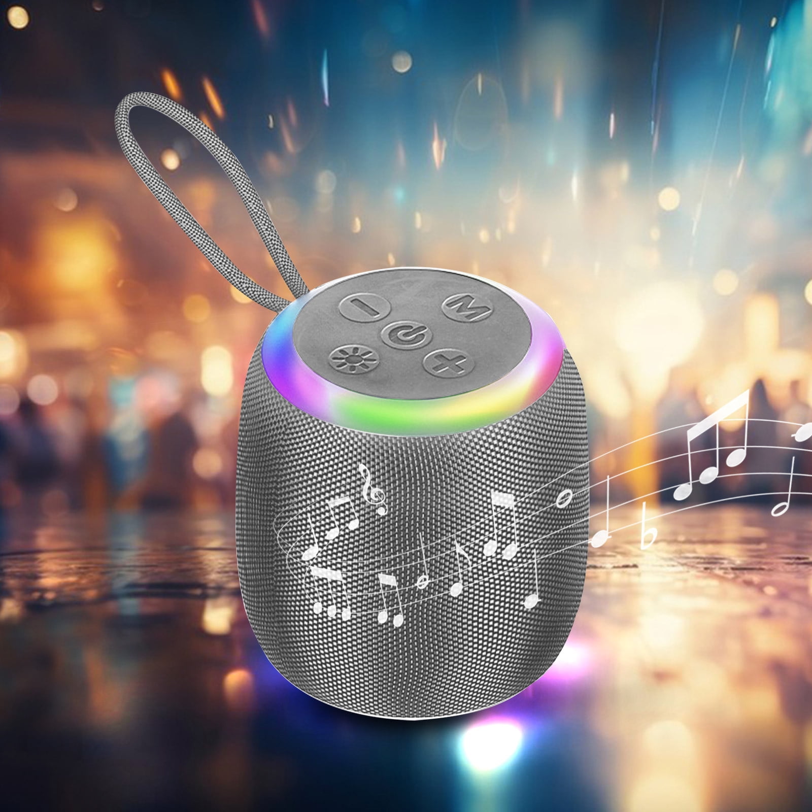 Jacenvly 2024 New Colorful Light Bluetooth Speaker Luminous Outdoor Mountaineering Speaker ...