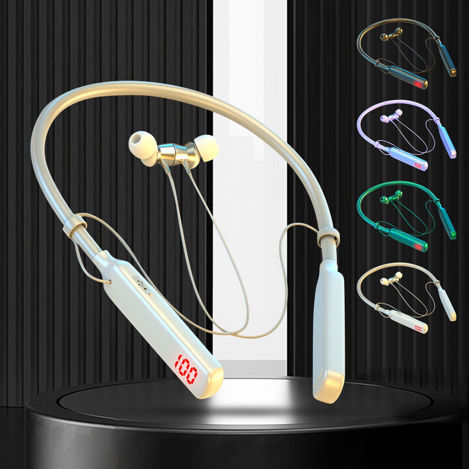 Jacenvly 2024 New Digital Wireless Bluetooth Sweat Proof Headset Neck ...