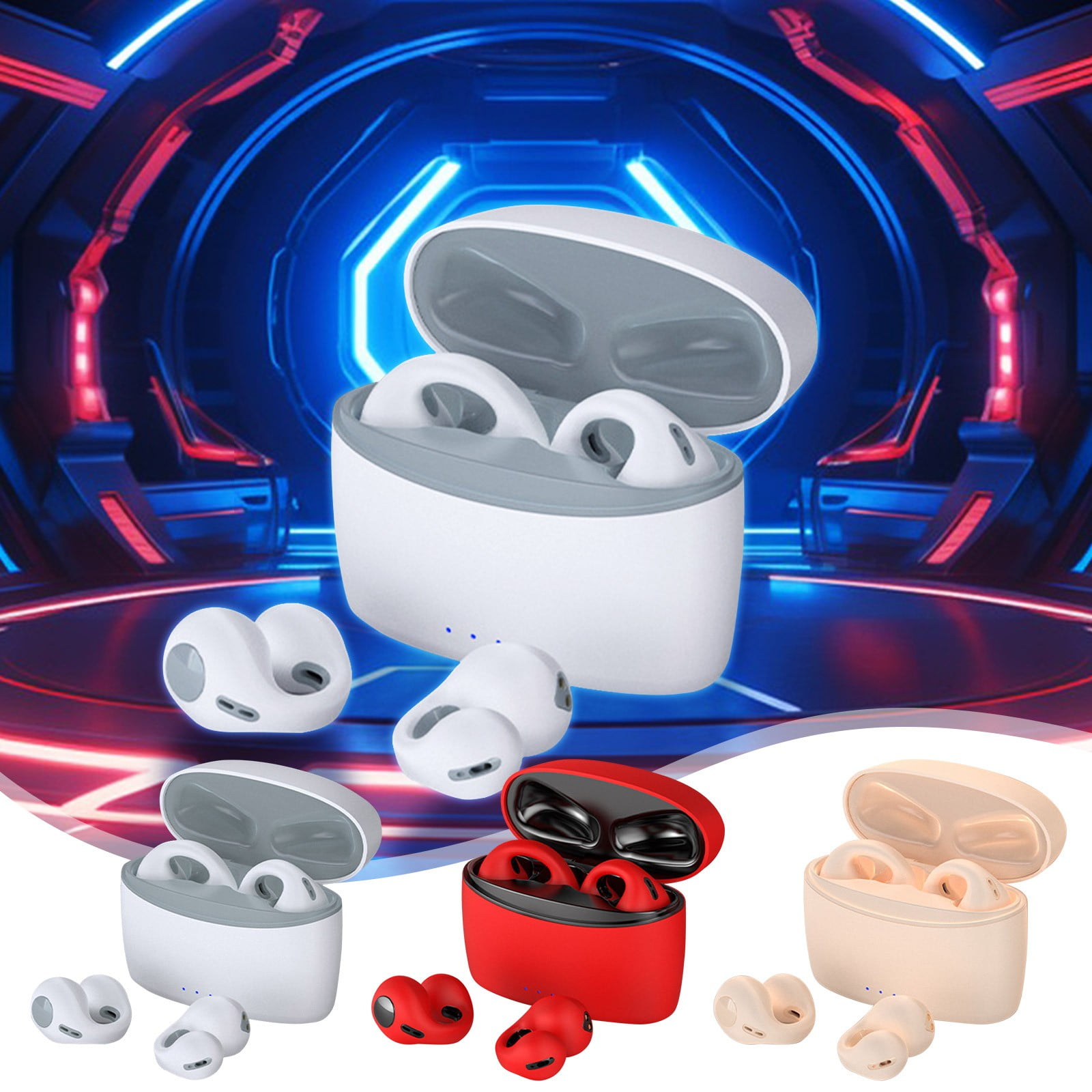 Jacenvly 2024 New Earphones Bluetooth 5.3 Earclip Non in Ear ...