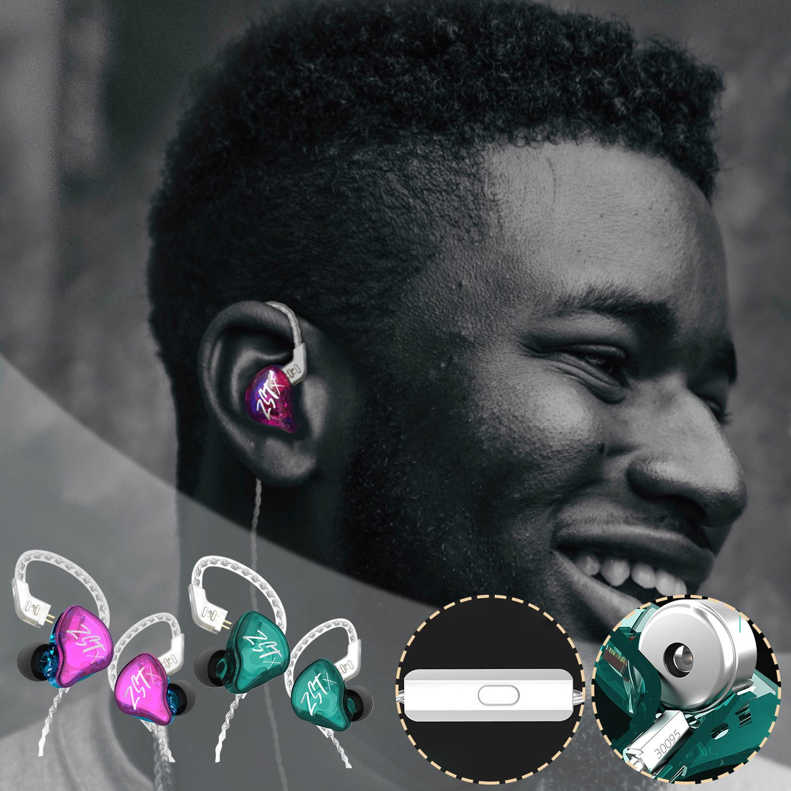 Jacenvly 2024 New Earphones Kz Zst X In-Ear Earphones Hifi Stereo Iem ...