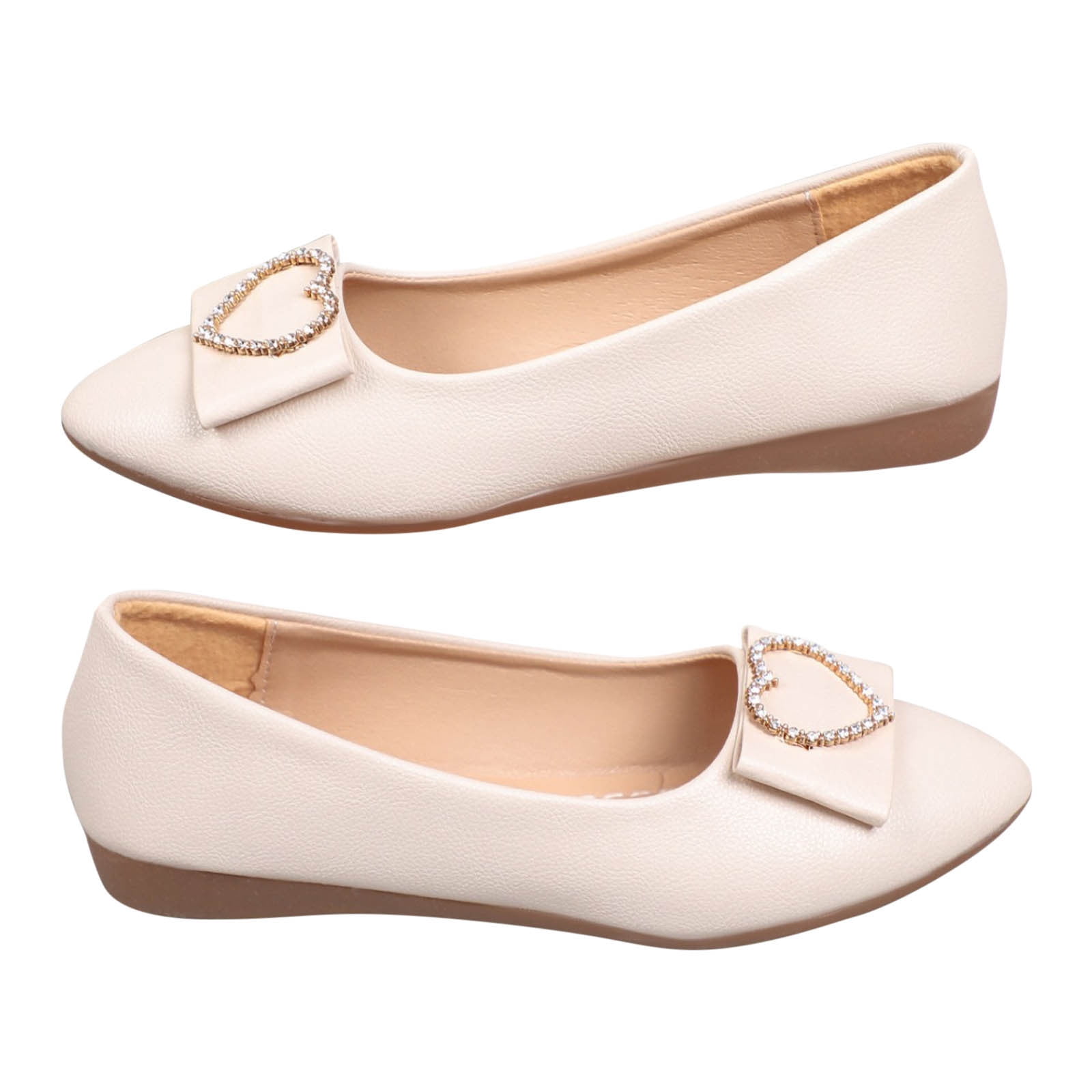 Jacenvly 2024 New Flat Sloping Heel Pointed Women's Singles Shoes Love ...