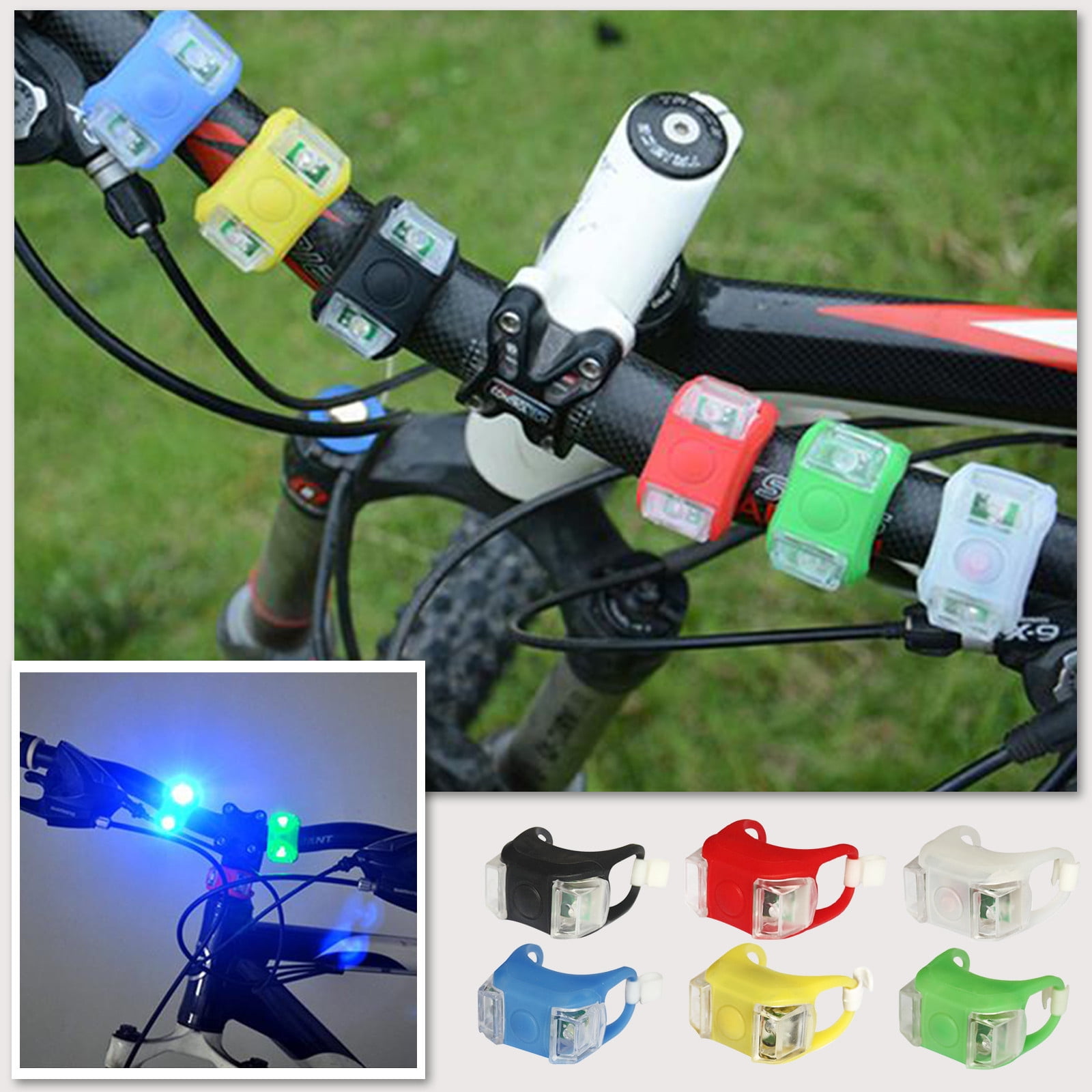 Jacenvly 2024 New Fro Lights Mountain Bike Warnin Lights Led Taillight ...