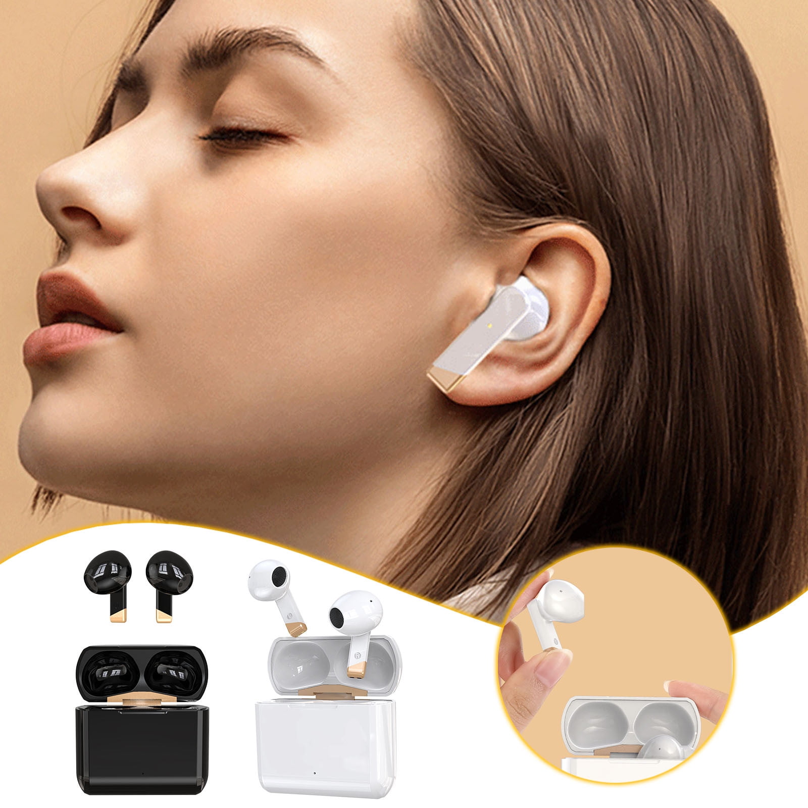 Jacenvly 2024 New Gaming Headset L12 Half In Ear Wireless Bluetooth ...