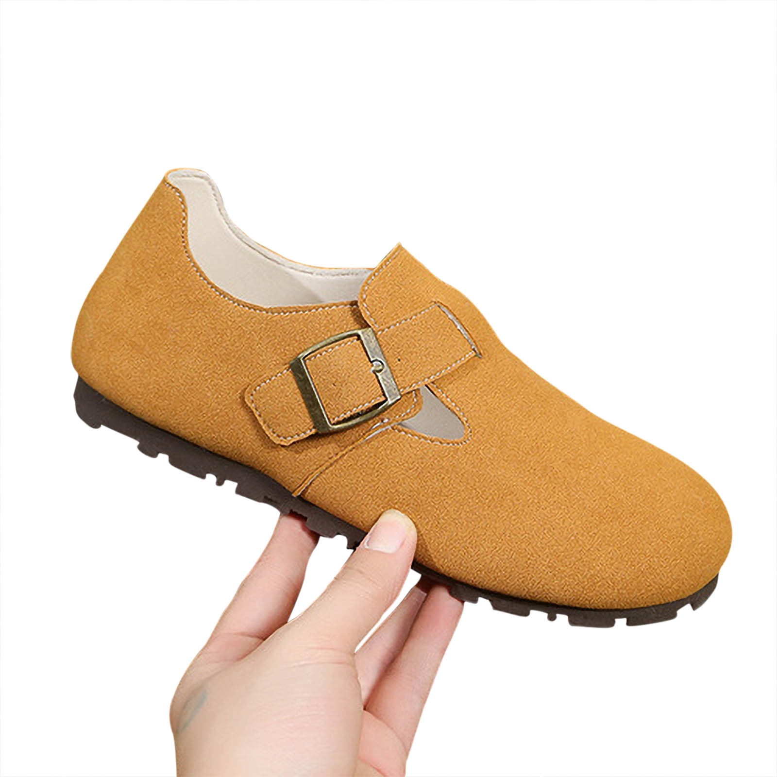 Jacenvly 2024 New Leisure Women's Flat Sole Single Shoes Loafers Beans ...