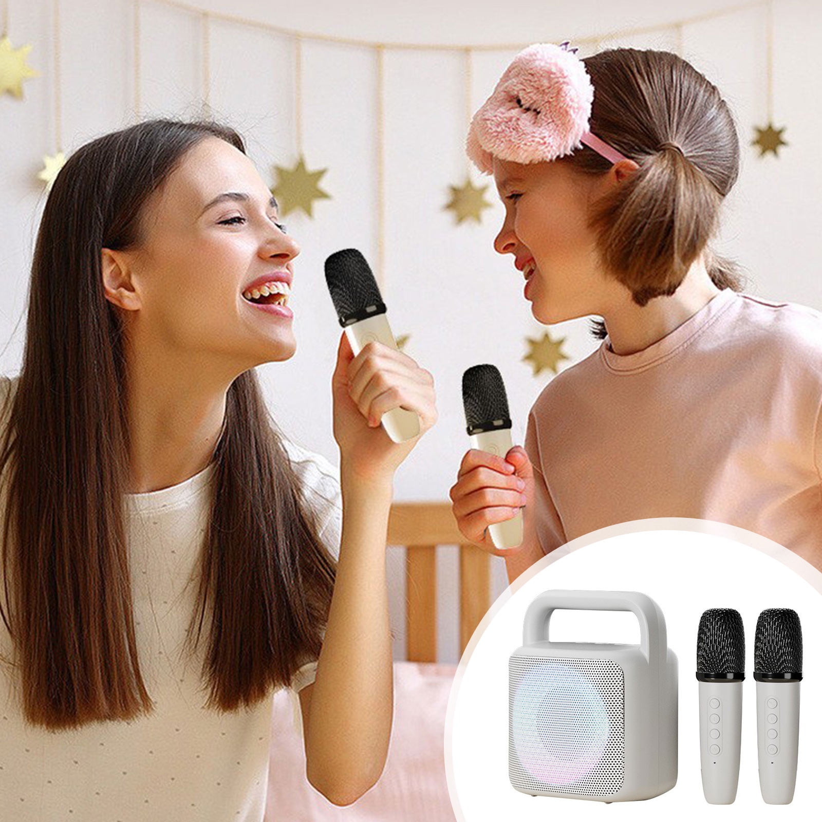 Jacenvly 2024 New Mini Kids Karaoke Machine Portable Bluetooth Speaker ...