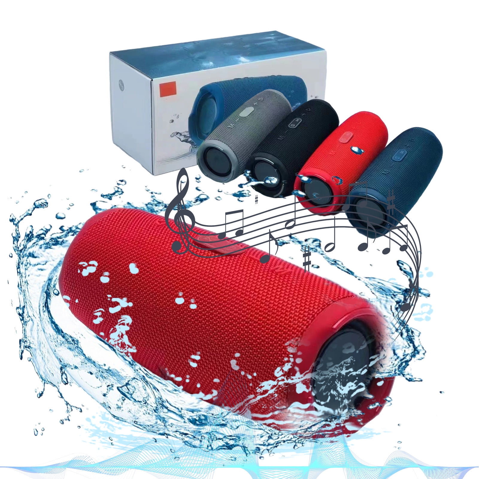 Jacenvly 2024 New Outdoor Portable Bluetooth Speaker High Power Shock Subwoofer Long Standby ...