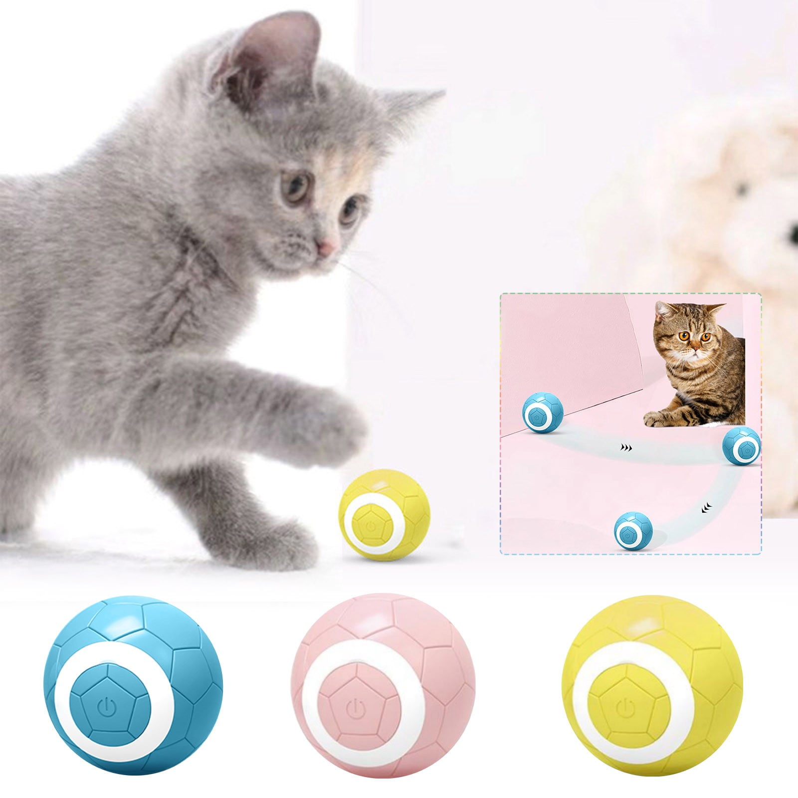 Jacenvly 2024 New Pet Essentials Cats And Dog Toys Pet Gravity Rolling ...