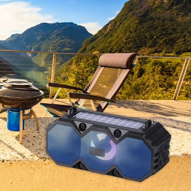 Jacenvly 2024 New Portable Solar Bluetooth Speakers, Wireless Outdoor ...