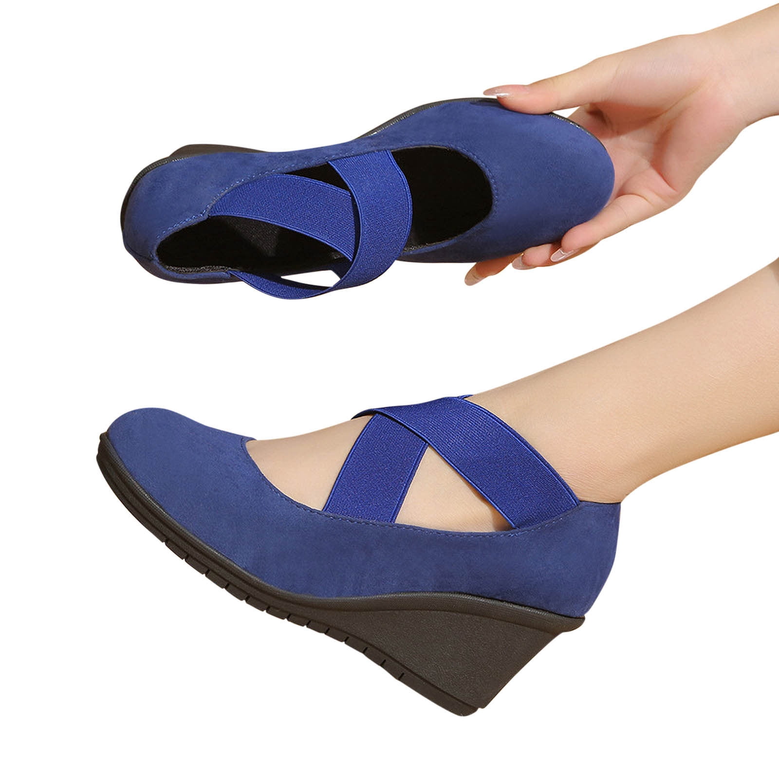 Jacenvly 2024 New Retro Strap Mary Shoes Thick Heel Round Toe Slope ...