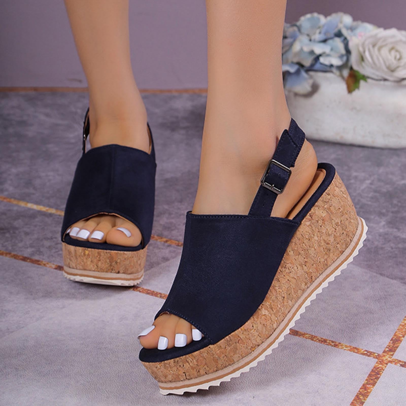Jacenvly 2024 New Sandals for Women Dressy Summer Womens Slingback Open ...
