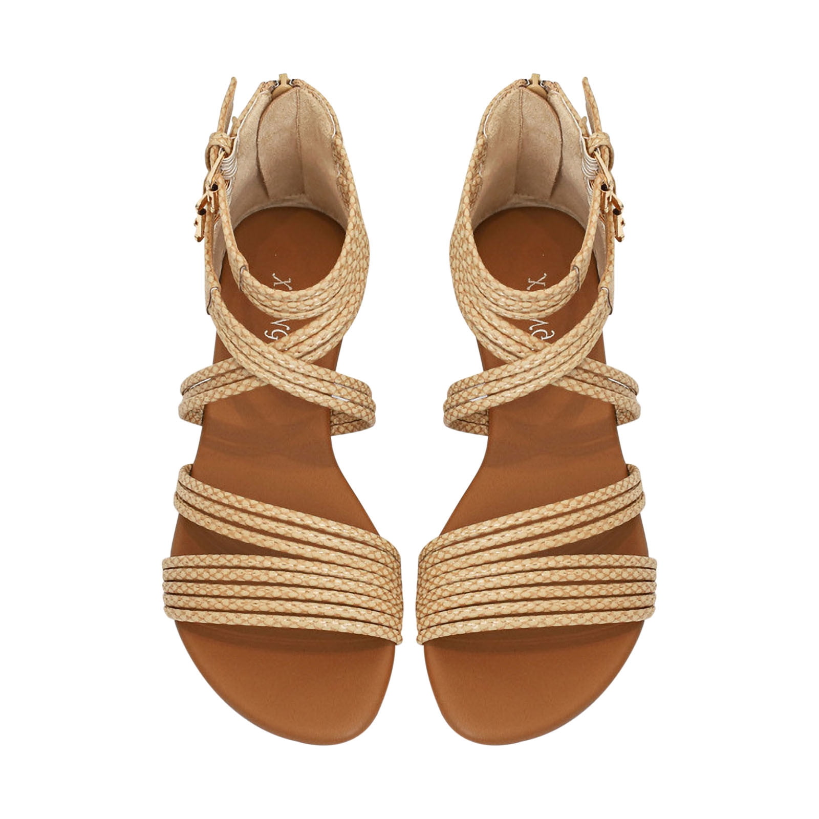 Jacenvly 2024 New Slope Heel Woven Sandals Women's Versatile Oversized ...