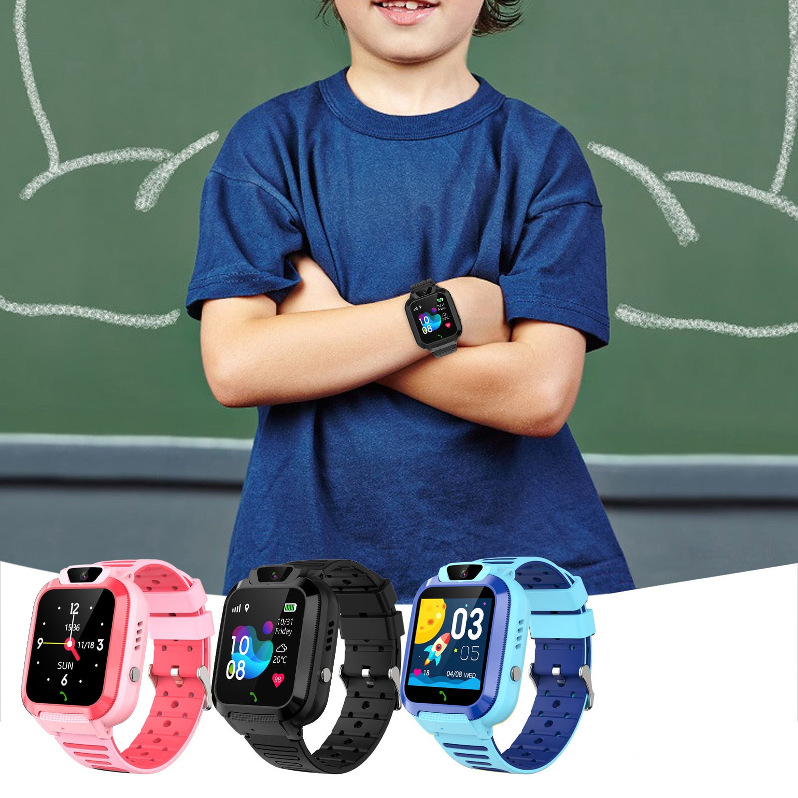 Jacenvly 2024 New Smart Watch Children'S Intelligent Watch With High ...