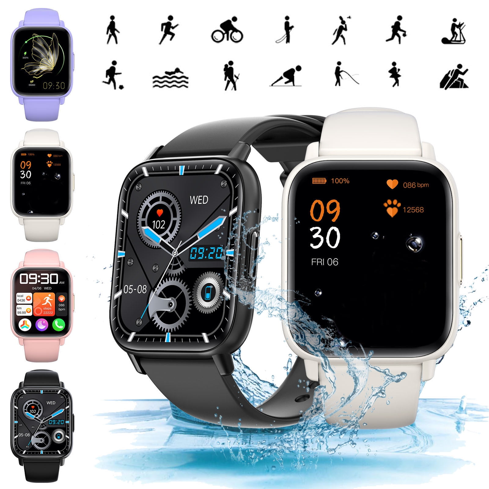 Jacenvly 2024 New Smart Watch Clearance Bluetooth Music Call Push ...