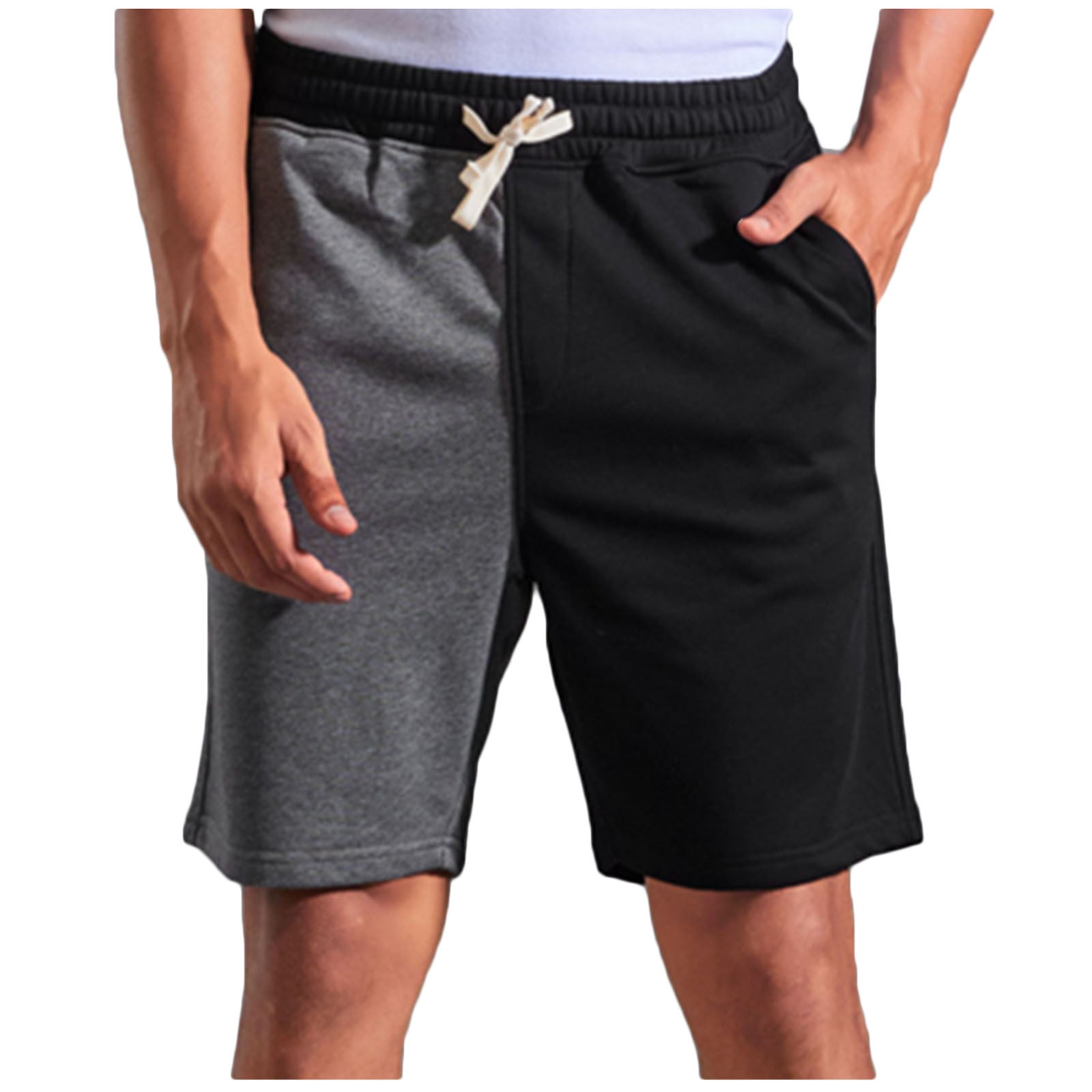 Jacenvly 2024 New Summer Mens Shorts Men Casual Fashion Patchwork Half ...