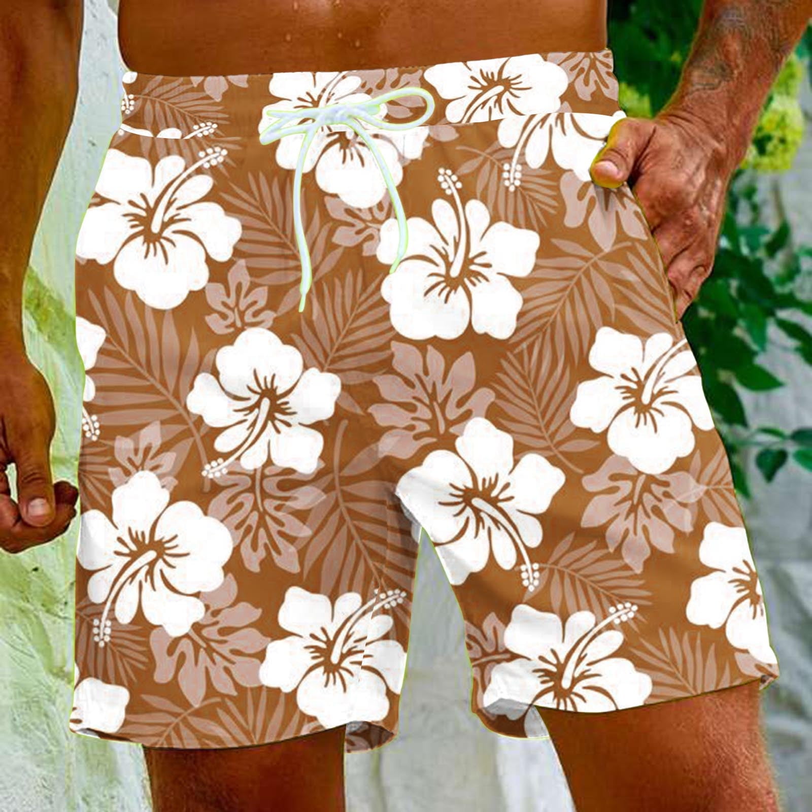 Jacenvly 2024 New Summer Mens Shorts Men's Special Print Beach Casual ...