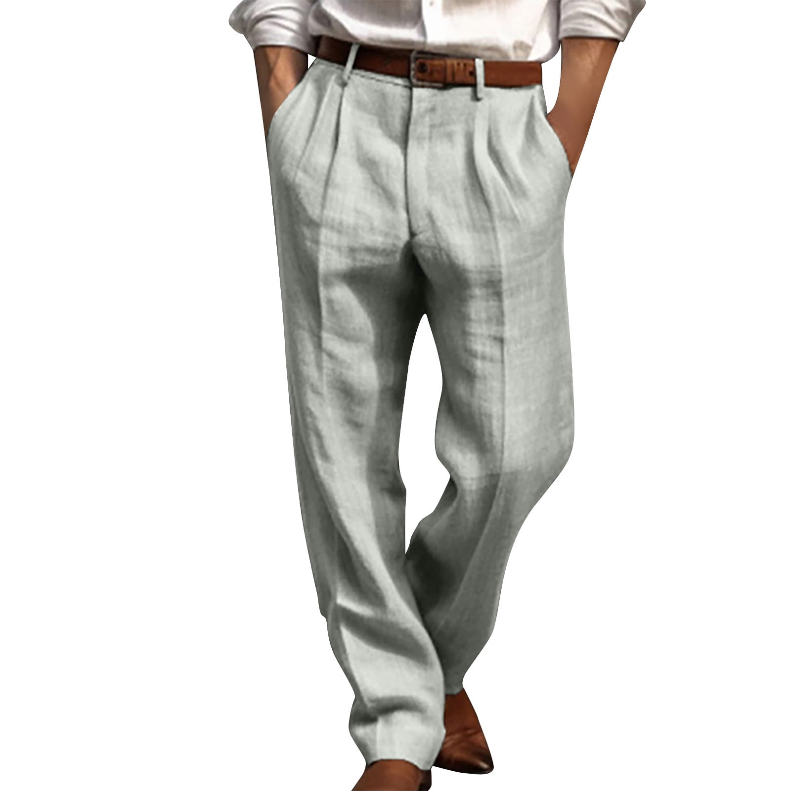 Jacenvly 2024 New Summer Trousers for Men Men's Casual Loose Straight ...
