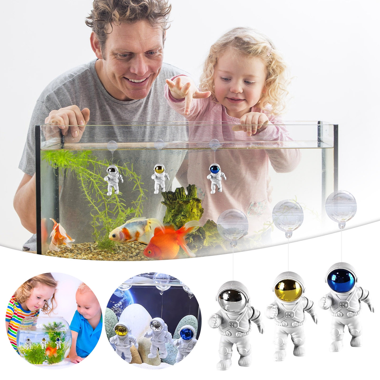 Jacenvly 2024 New Suspended Astronaut Ornaments Fish Tank Landscaping ...