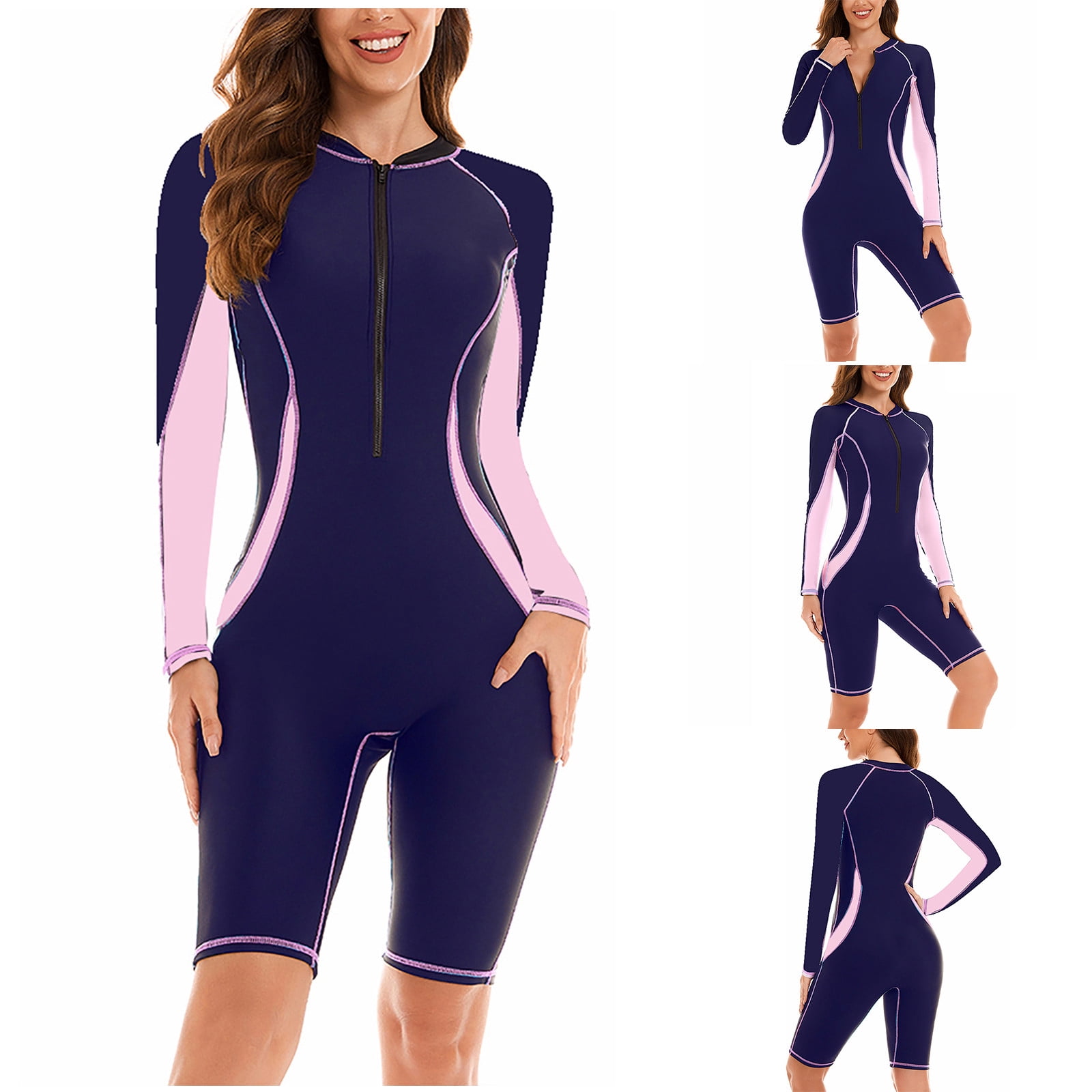 Jacenvly 2024 One Piece Swimsuits for Women Long Sleeve Clearance Cozy ...