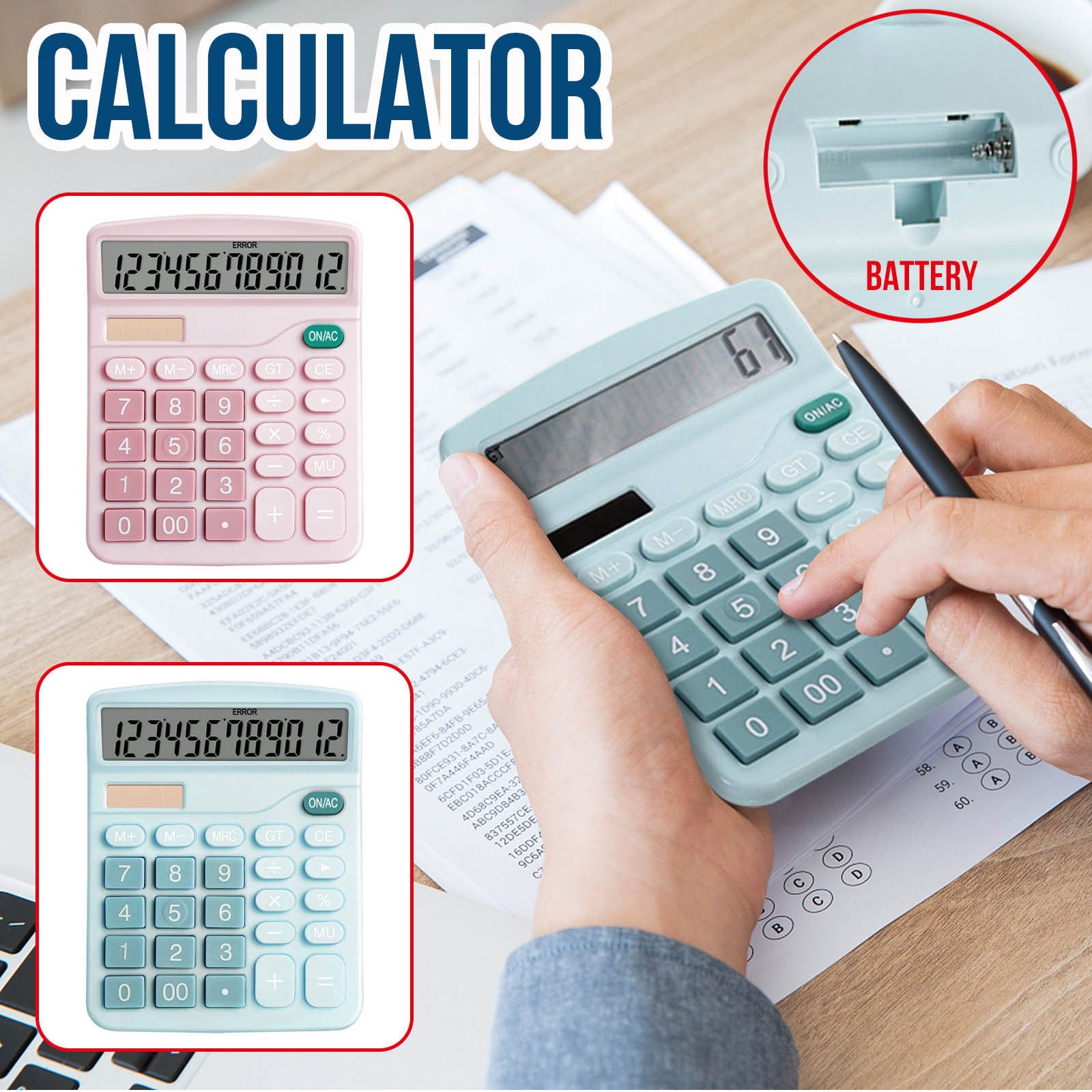 Jacenvly 2024 Valentines Day Decor Calculator 12 Digit Desktop Basic ...