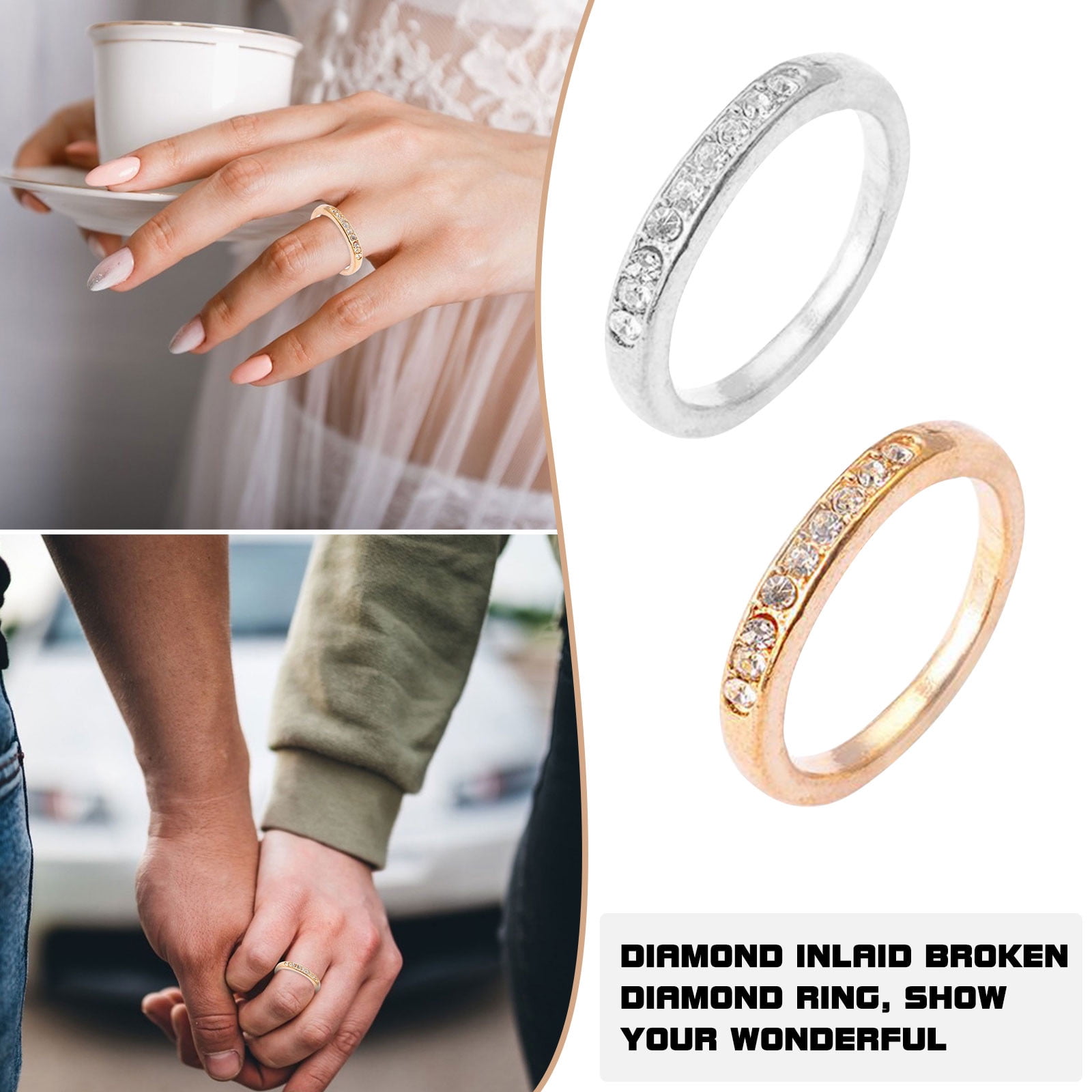 Jacenvly 2024 Wedding Ring Sets Fashion Small Single Circle Lady'S ...