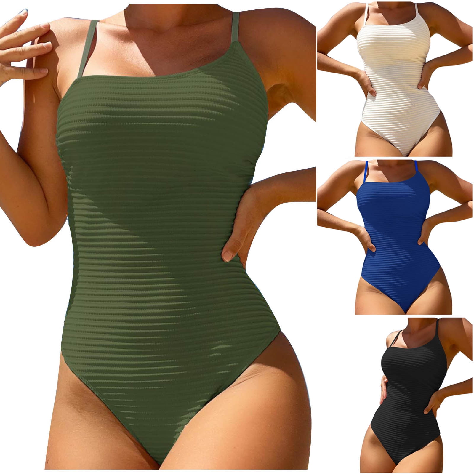 Jacenvly 2024 Womens One Piece Swimsuit Clearance Skin Friendly Fashion