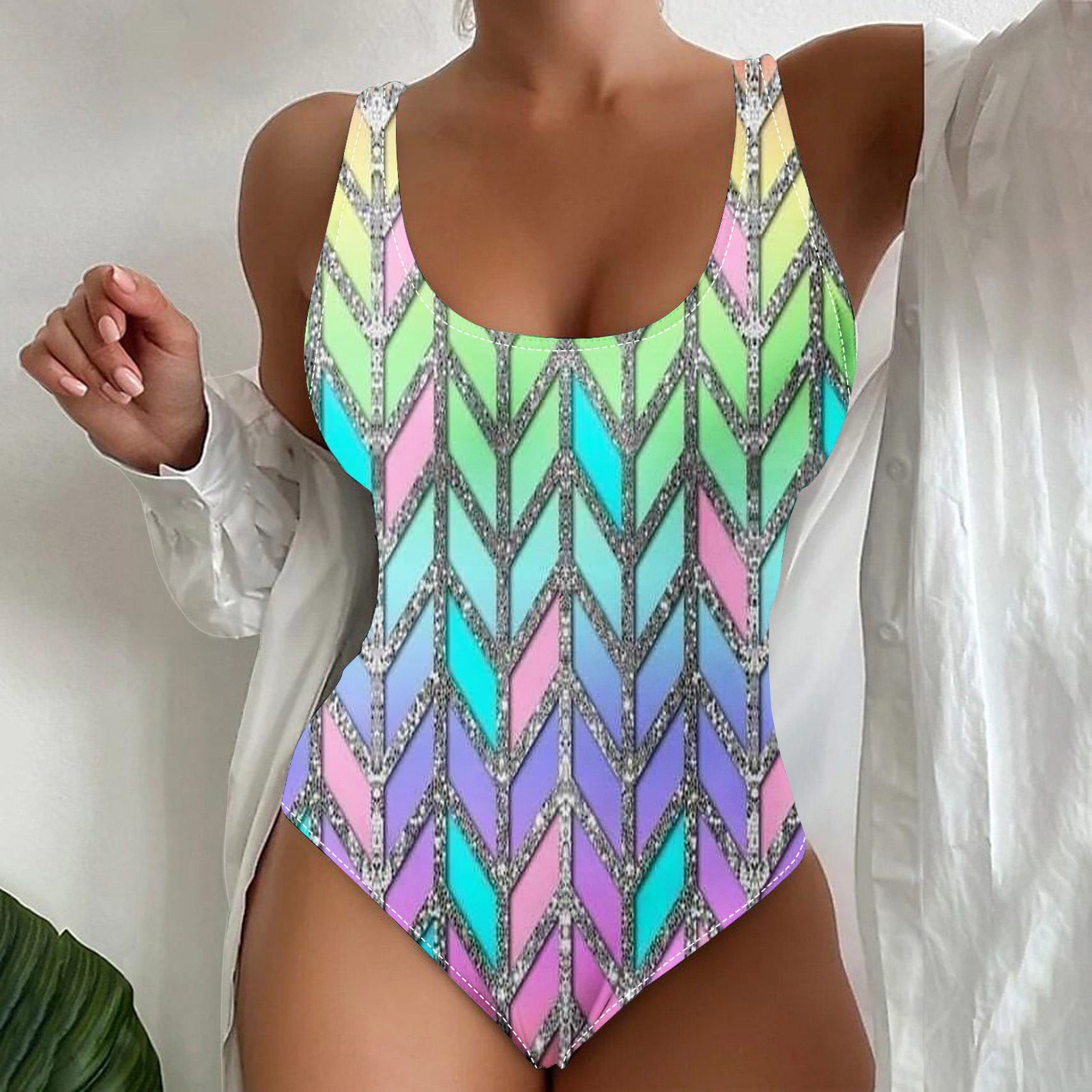 Jacenvly 2024 Womens One Piece Swimsuit Clearance Skin Friendly Woman