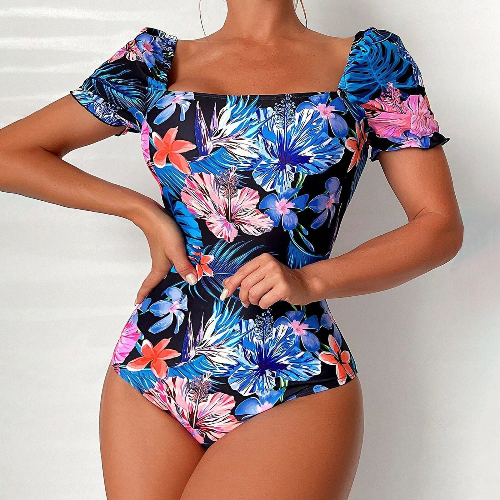 Jacenvly 2024 Womens Swimwear One Piece Clearance Skin Friendly Womens