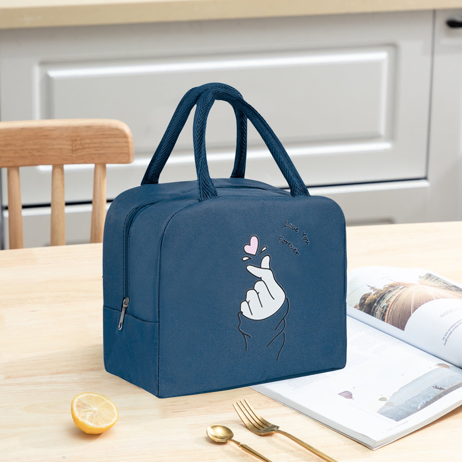 Jacenvly Bathroom Decor Lunch Bag for Women Men Insulated Lunch Box ...