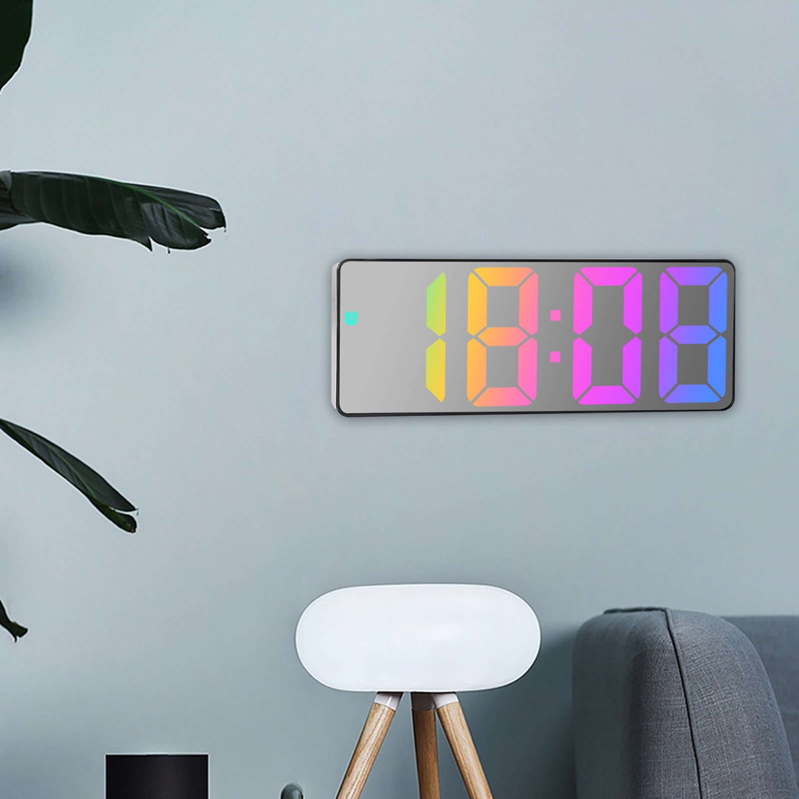 Jacenvly Black technology Digital Alarm Clock With Alarm LED Bedroom ...